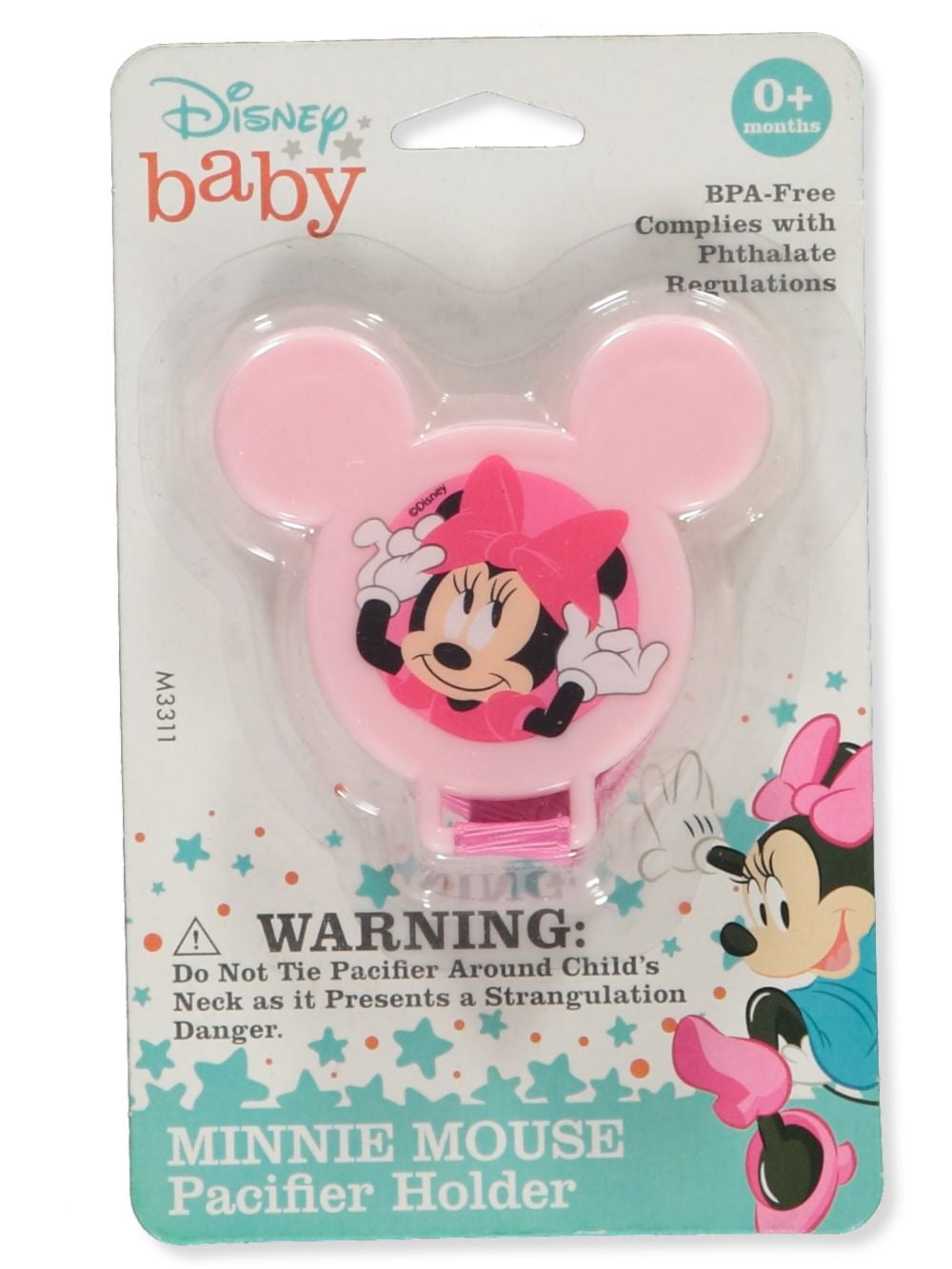 Disney Minnie Mouse Pacifier Holder - Walmart.com