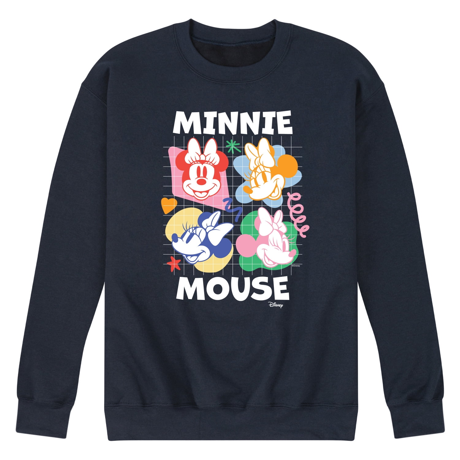 Disney - Minnie Mouse - Photo Grid - Men's Crew Neck Fleece Pullover ...