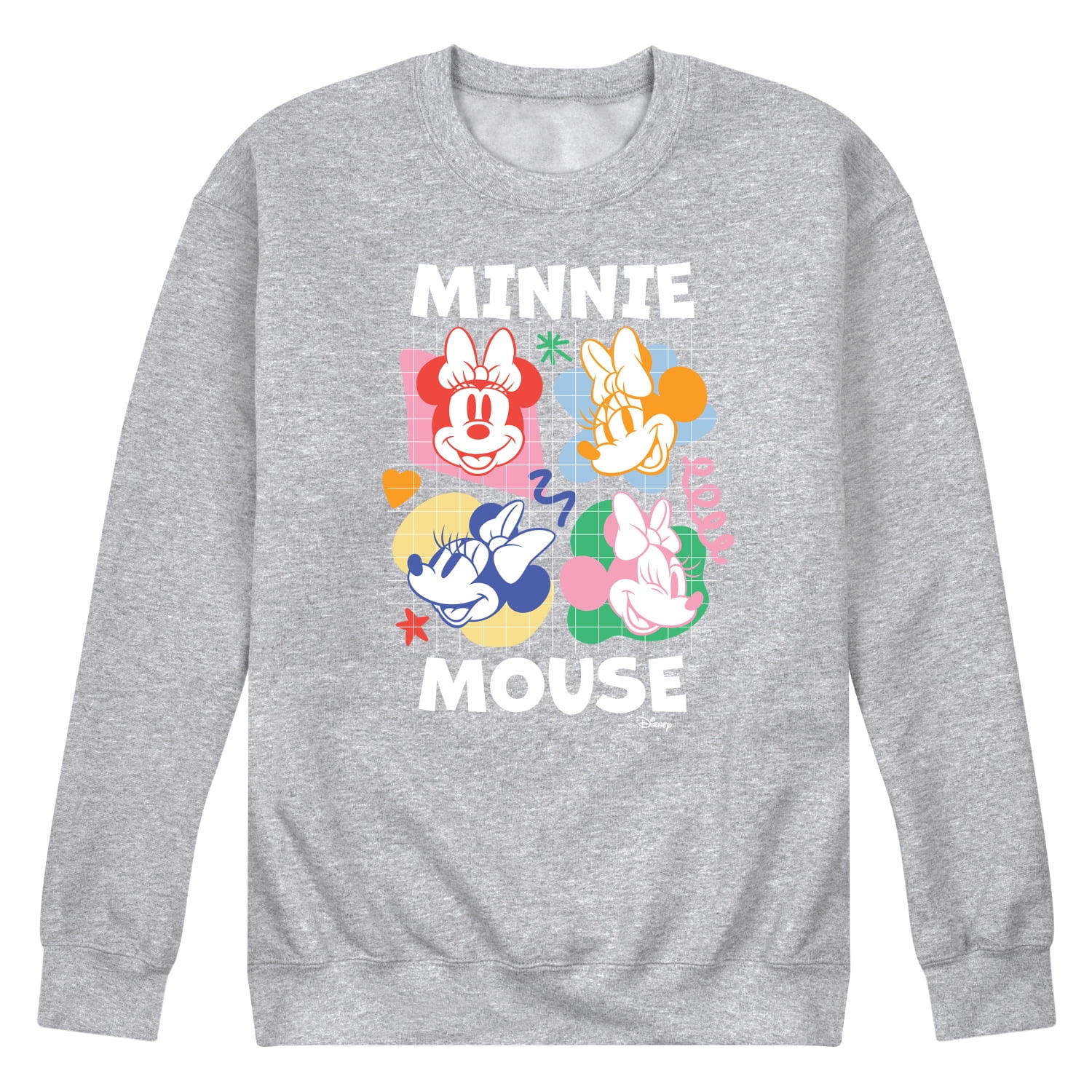 Disney - Minnie Mouse - Photo Grid - Men's Crew Neck Fleece Pullover ...