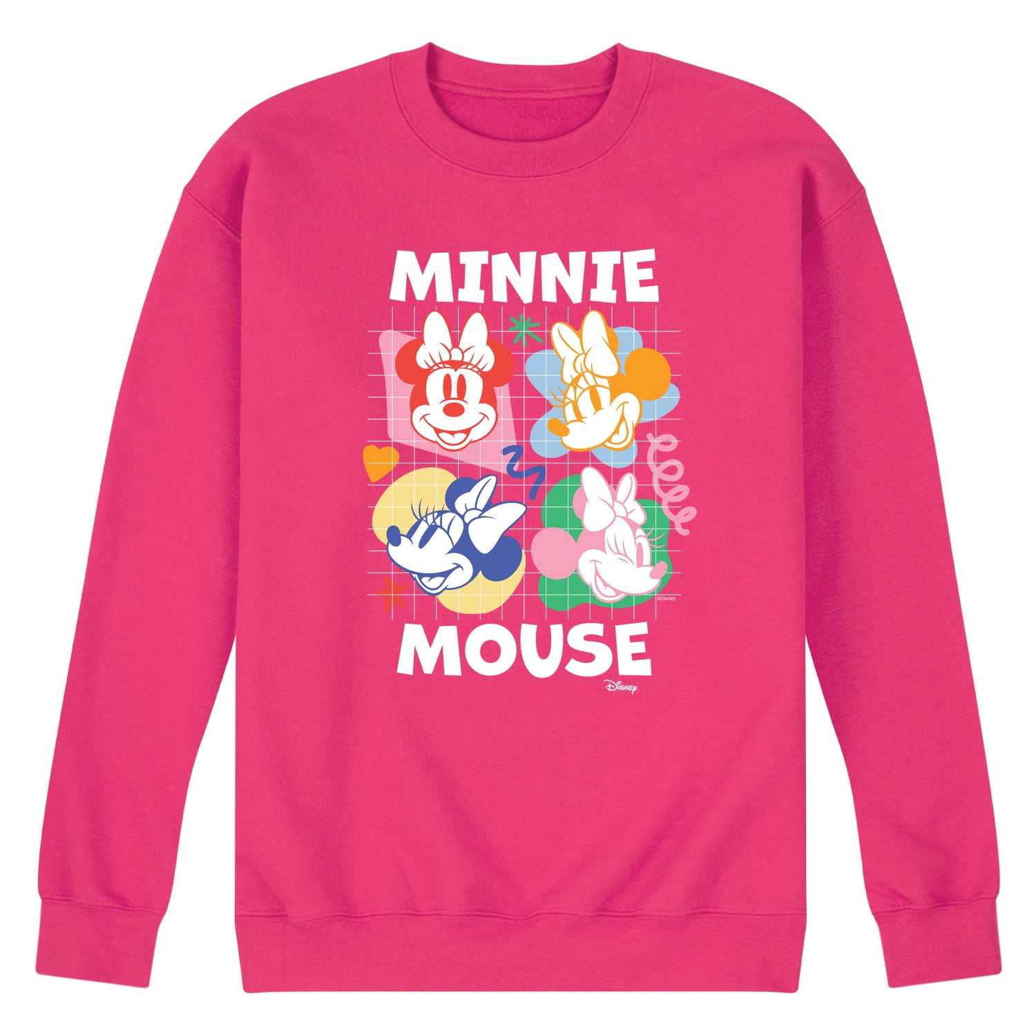 Disney - Minnie Mouse - Photo Grid - Men's Crew Neck Fleece Pullover ...