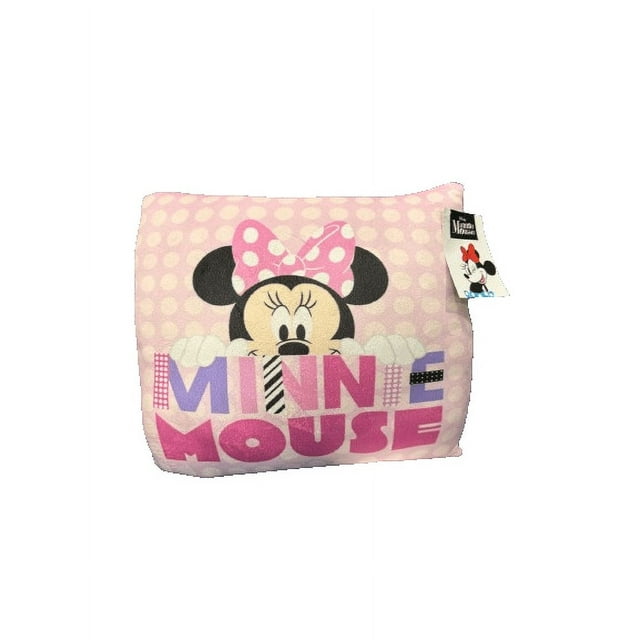 Disney Minnie Mouse Pink Soft Plush Pillow, Pink, White, Black 12x11 ...