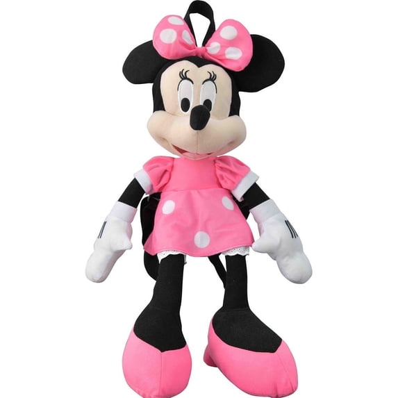Disney Minnie Mouse Plush Backpack, 16 Inch, Adjustable Straps, Durable ...