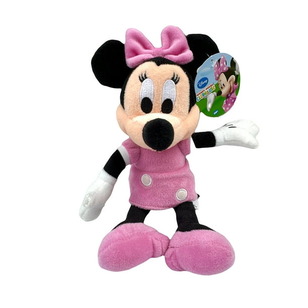 Disney Minnie Mouse Plush - Light Pink Dress w/White Polka Dots Stuffed ...