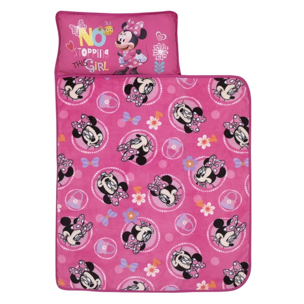 Disney Minnie Mouse Plush Toddler Nap Mat, Pink, Preschool Girl ...