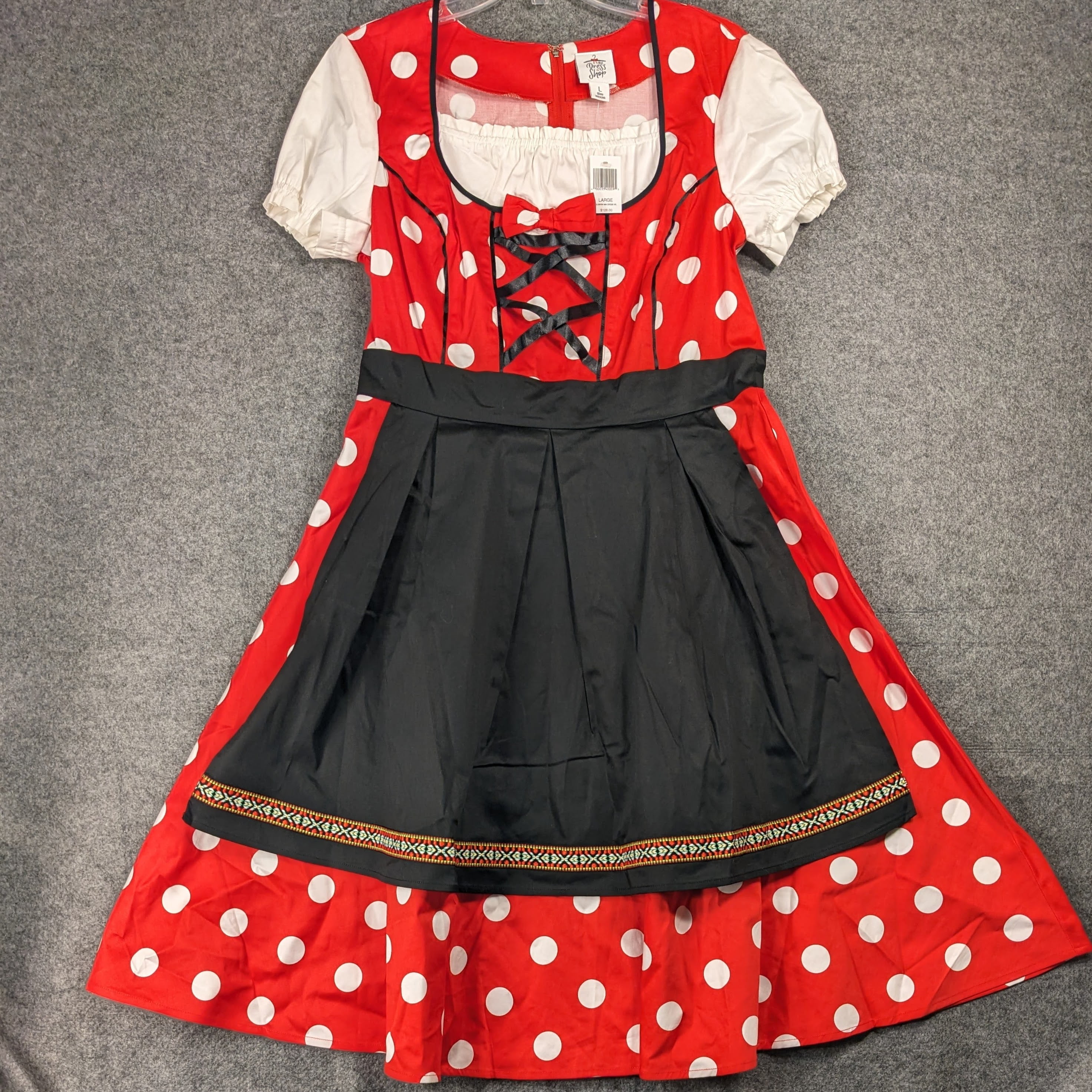 Disney Minnie Mouse Polka Dot Germany Dirndl Dress, Women's Large ...