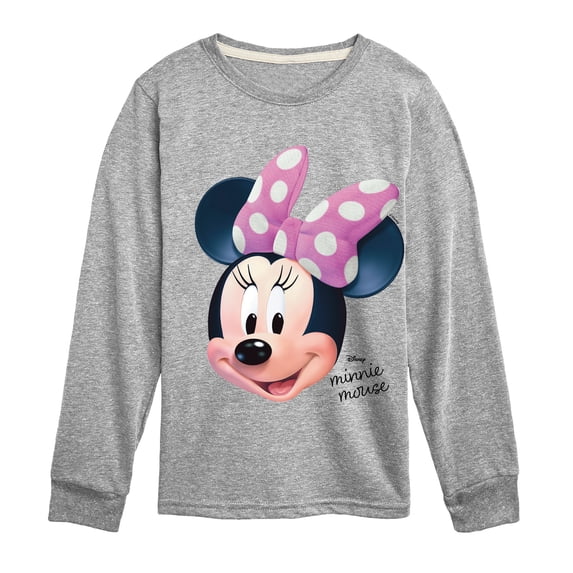 Disney - Minnie Mouse Portrait - Youth Boys Long Sleeve Graphic T-Shirt ...