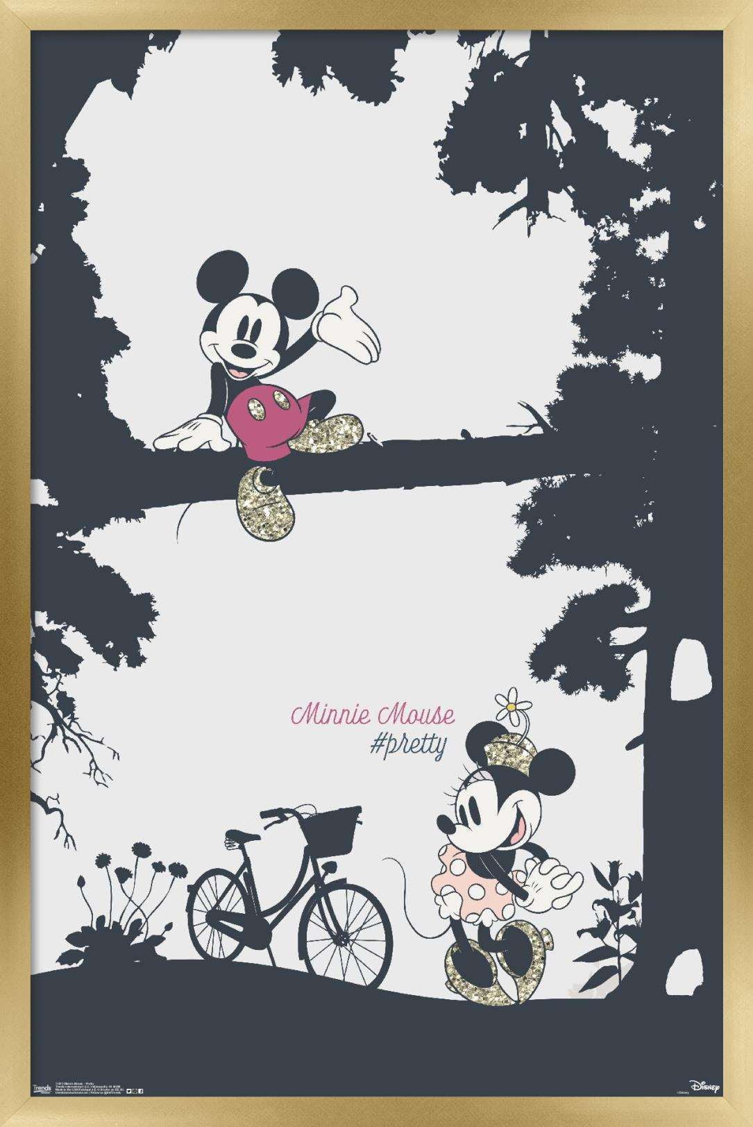 Disney Minnie Mouse - Pretty Wall Poster, 22.375" x 34", Framed ...