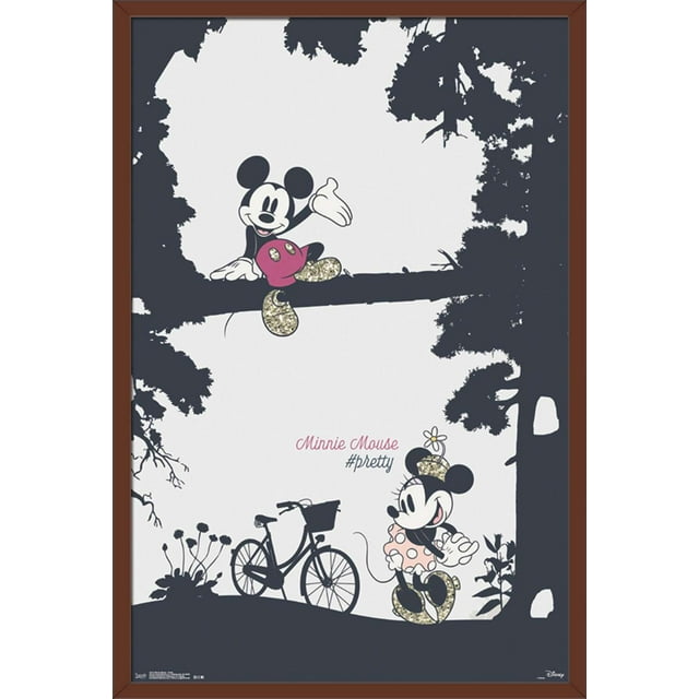 Disney Minnie Mouse - Pretty Wall Poster, 22.375" x 34", Framed ...