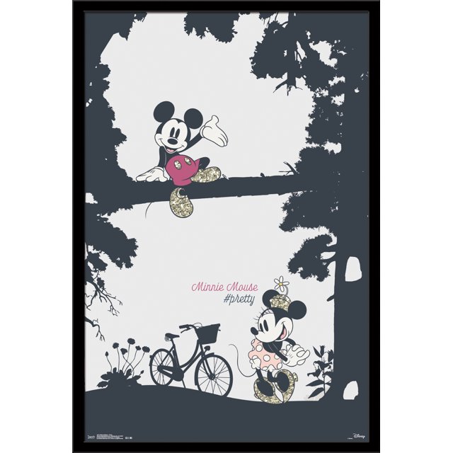 Disney Minnie Mouse - Pretty Wall Poster, 22.375" x 34", Framed ...