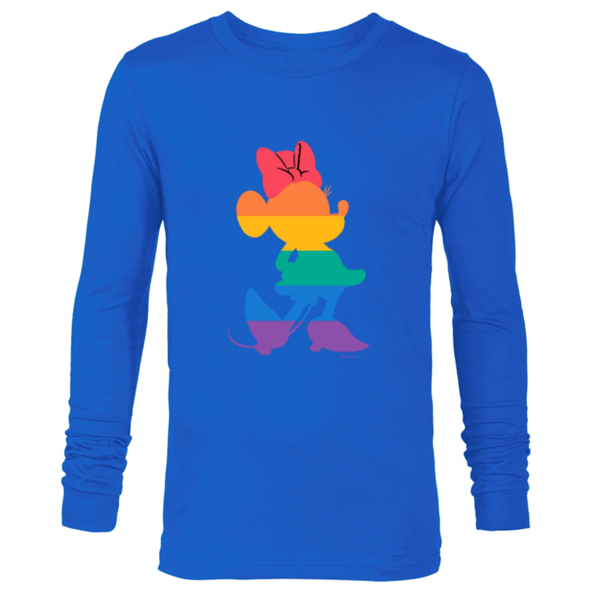 Disney Minnie Mouse Pride Classic Pose Rainbow Icon Fill - Long Sleeve ...