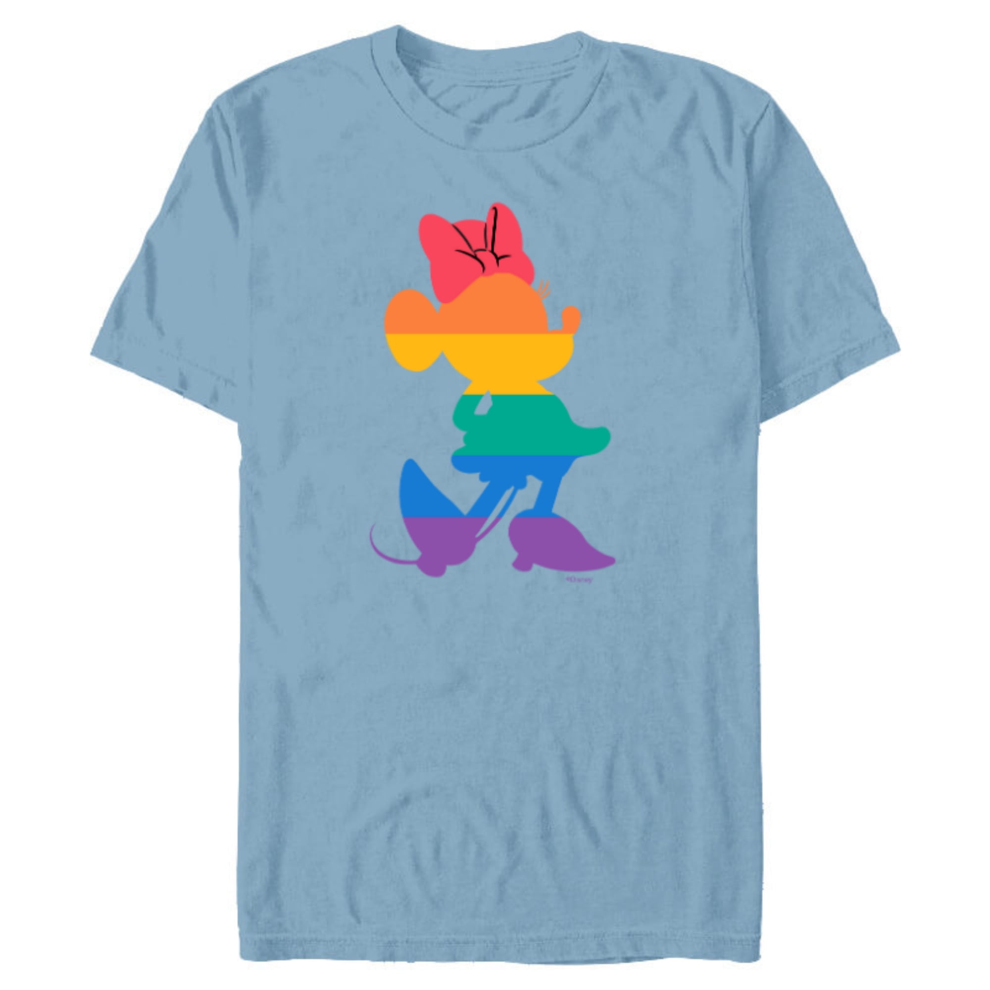 Disney Minnie Mouse Pride Classic Pose Rainbow Icon Fill - Short Sleeve ...