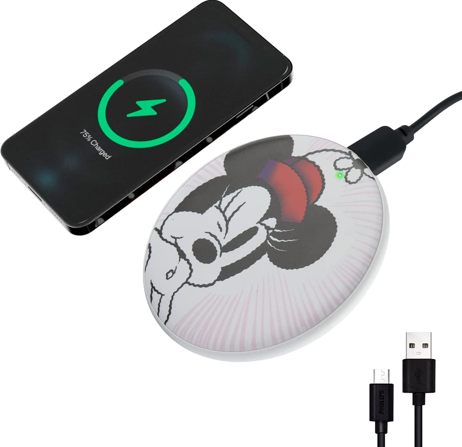 Disney Minnie Mouse QI Wireless Charger Portable Charging Station ...