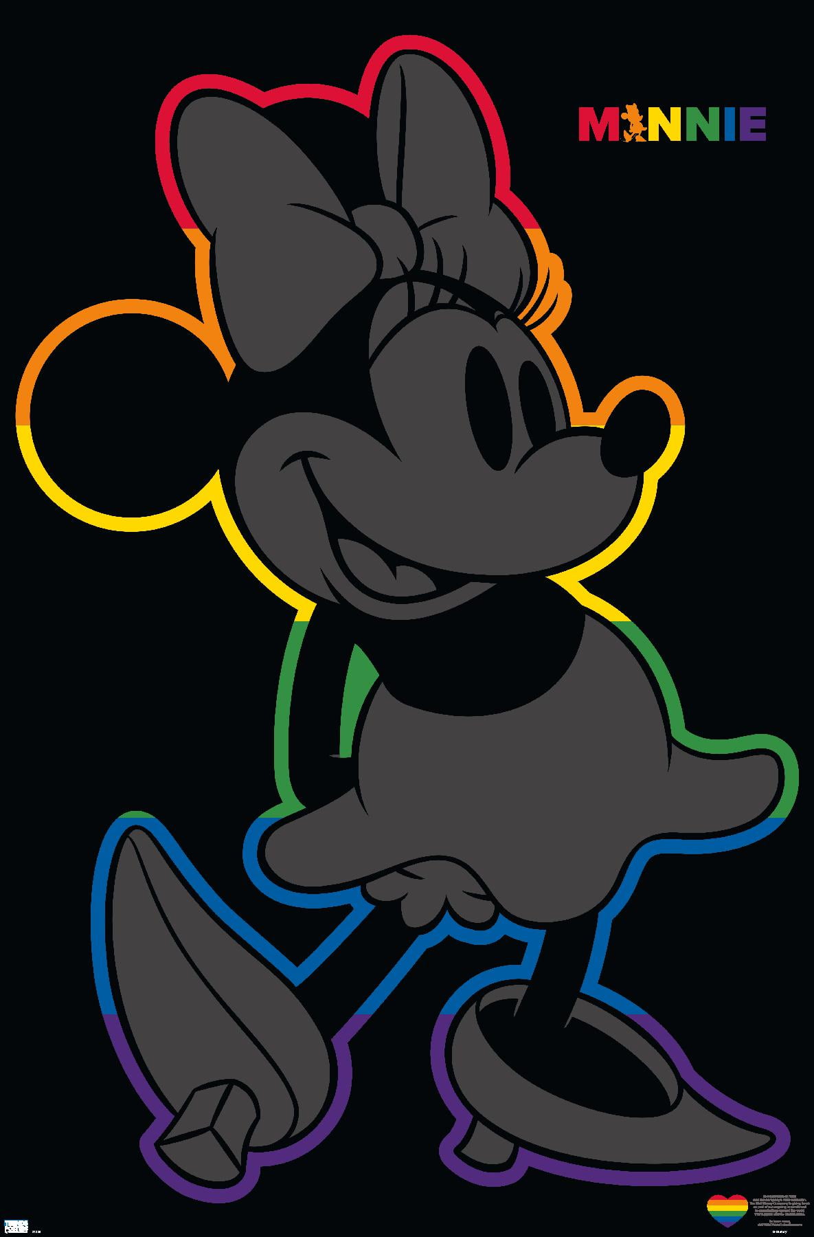 Disney Minnie Mouse - Rainbow Outline Wall Poster, 14.725" x 22.375 ...