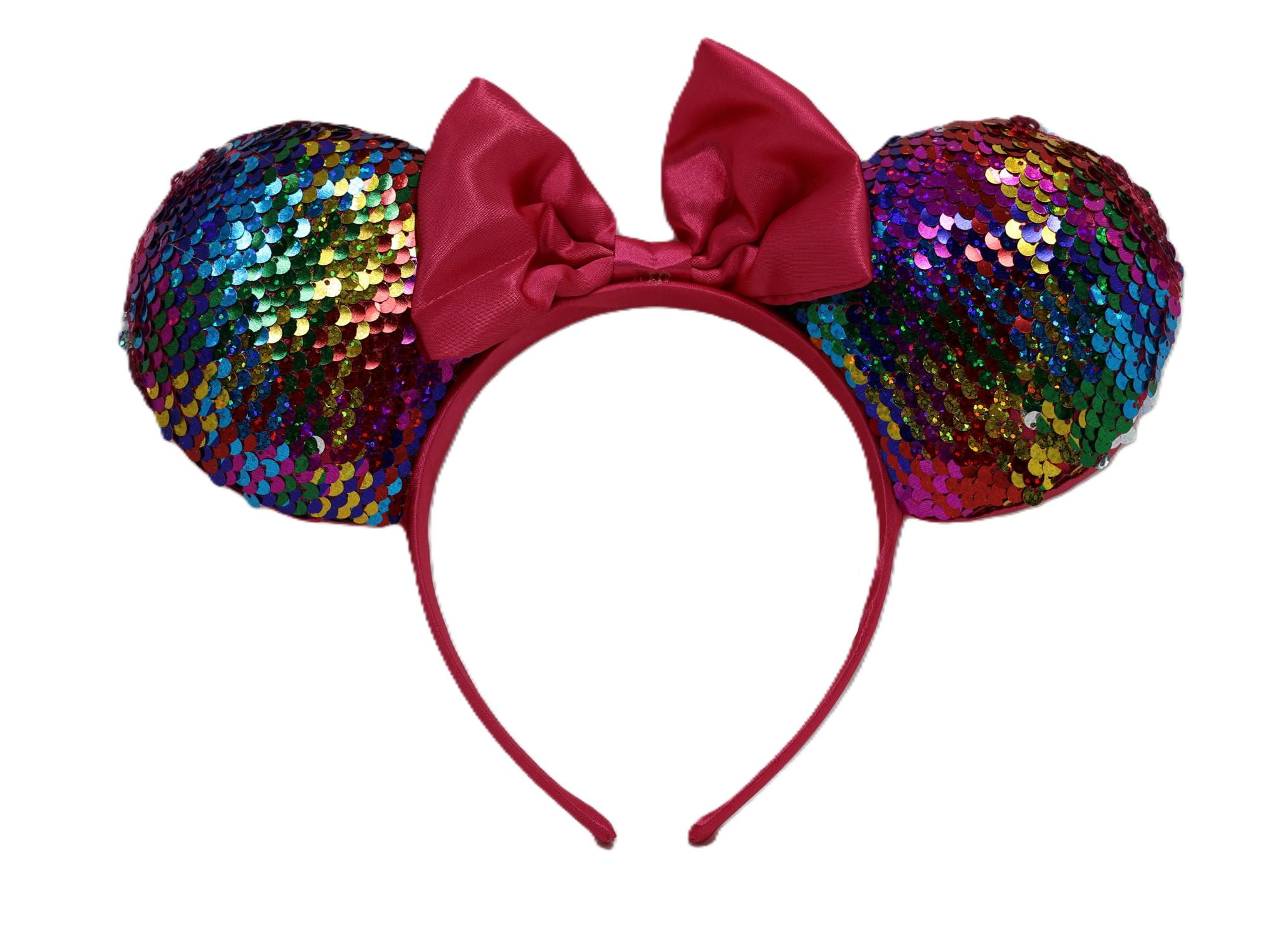 Disney Minnie Mouse Rainbow Sequins Ears - Walmart.com