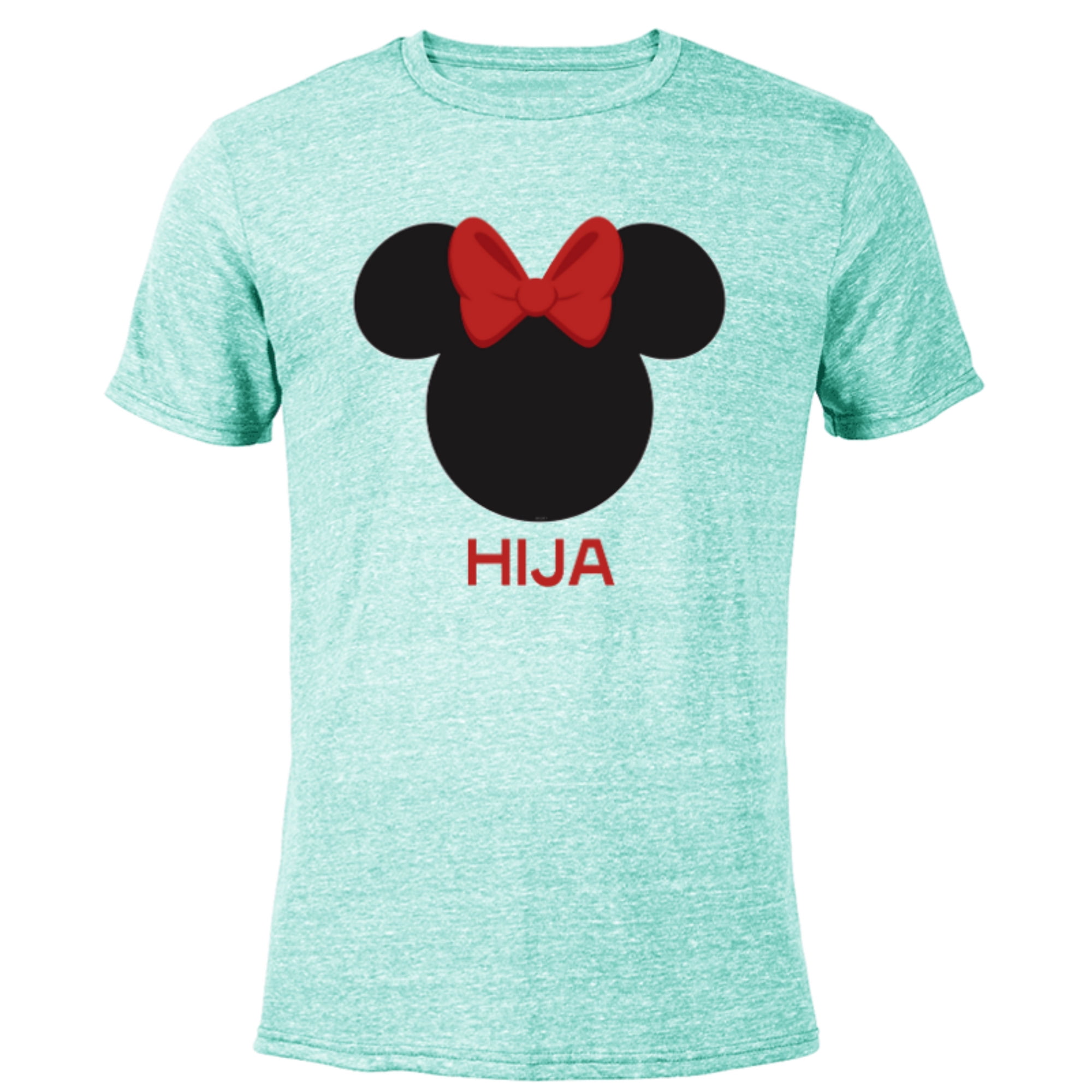 Disney Minnie Mouse Red Bow Icon Hija Familia Spanish- Short Sleeve ...