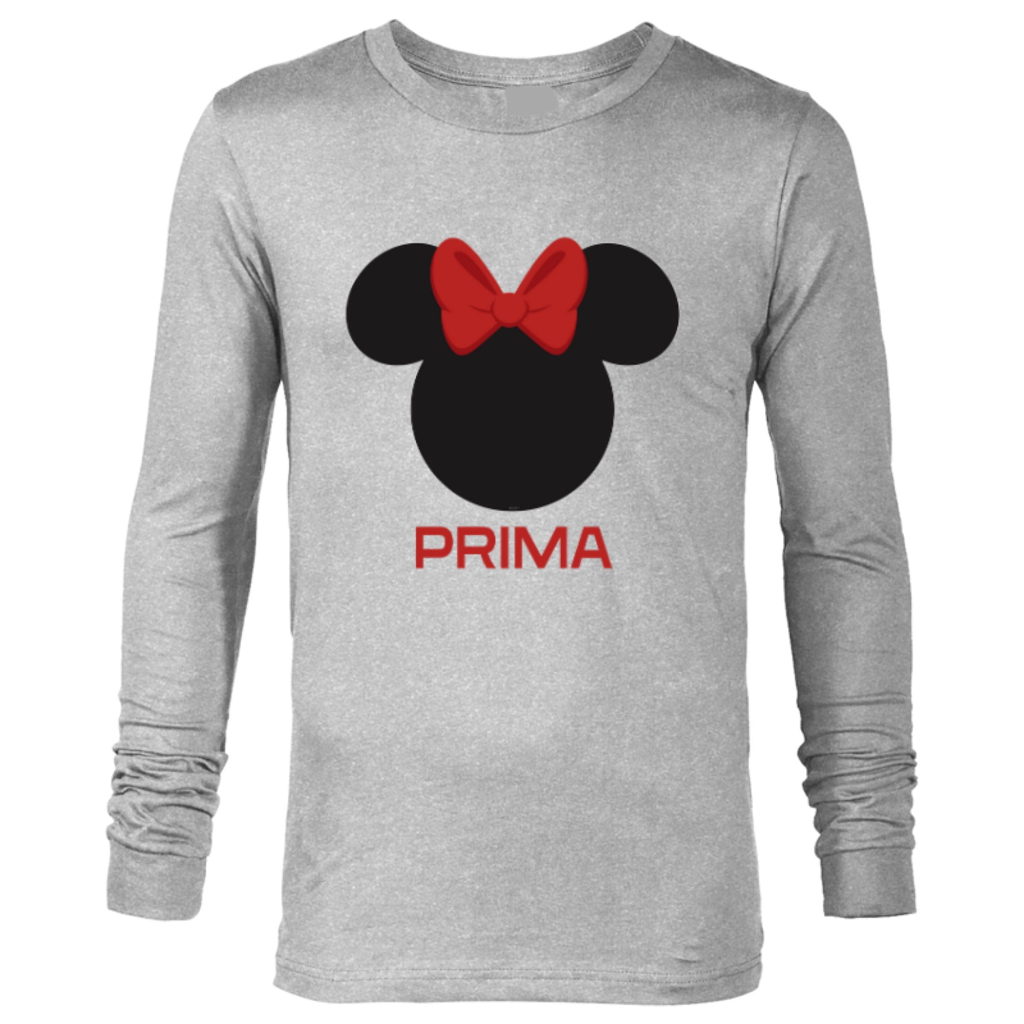 Disney Minnie Mouse Red Bow Icon Prima Familia Spanish- Long Sleeve T ...