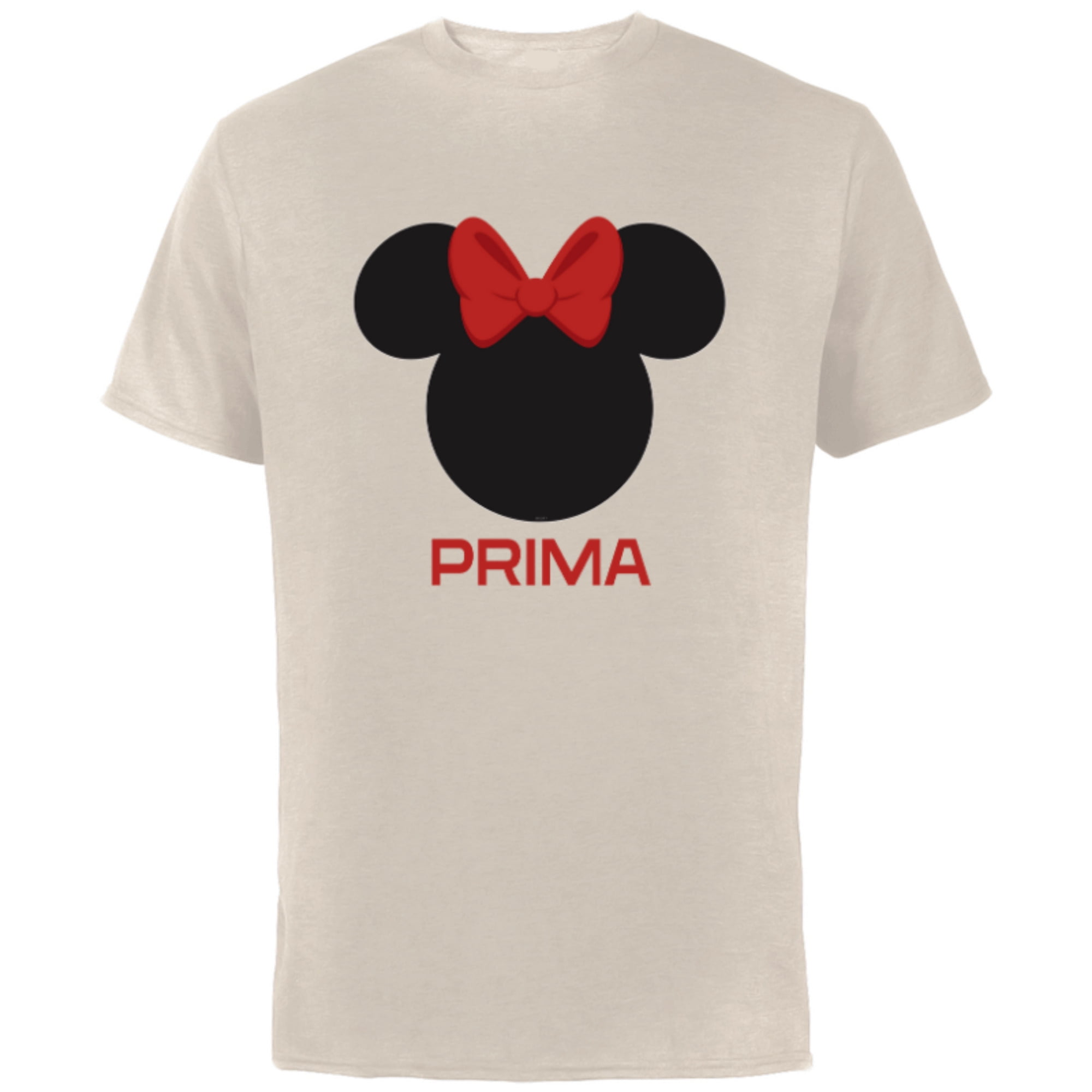 Disney Minnie Mouse Red Bow Icon Prima Familia Spanish- Short Sleeve ...