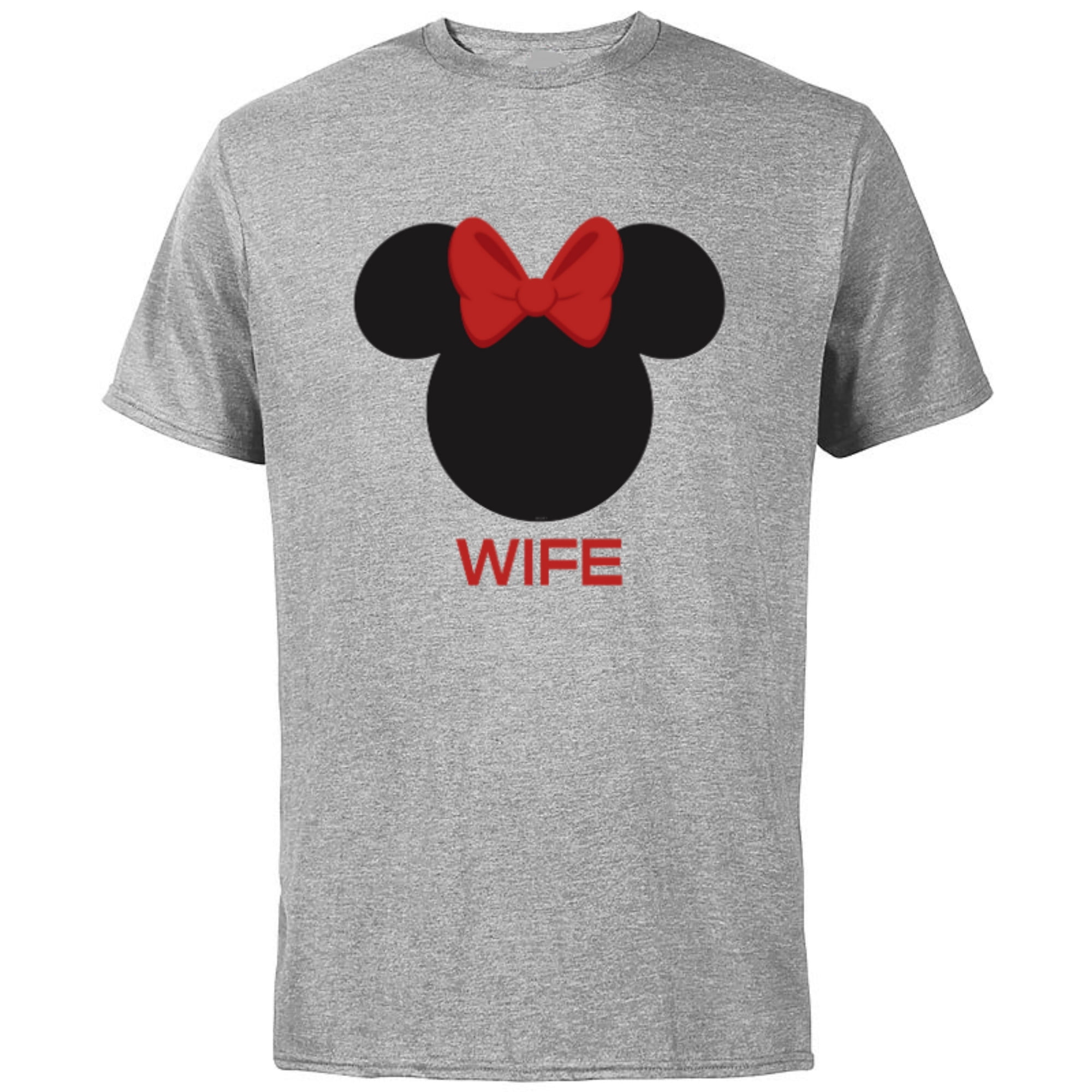 Disney Minnie Mouse Red Bow Icon Wife Family- Short Sleeve Cotton T ...
