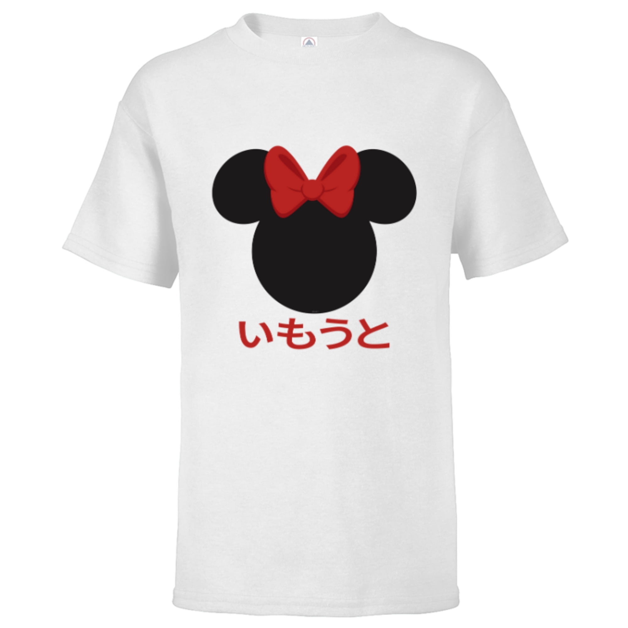 Disney Minnie Mouse Red Bow Icon Younger Sister Japanese- Short Sleeve ...