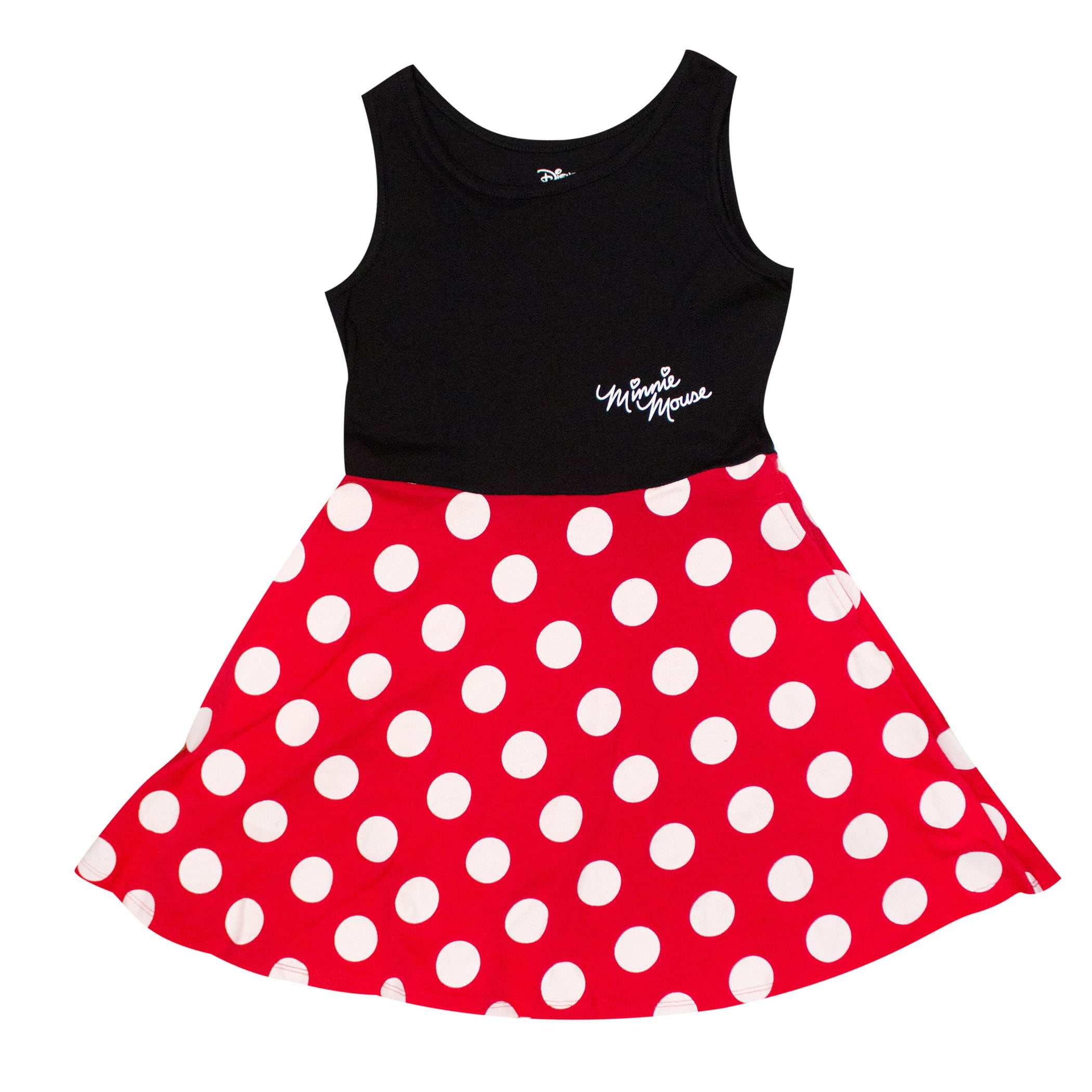 Officially Licensed Minnie Mouse Red Polka Dot Youth Dress with Pockets ...