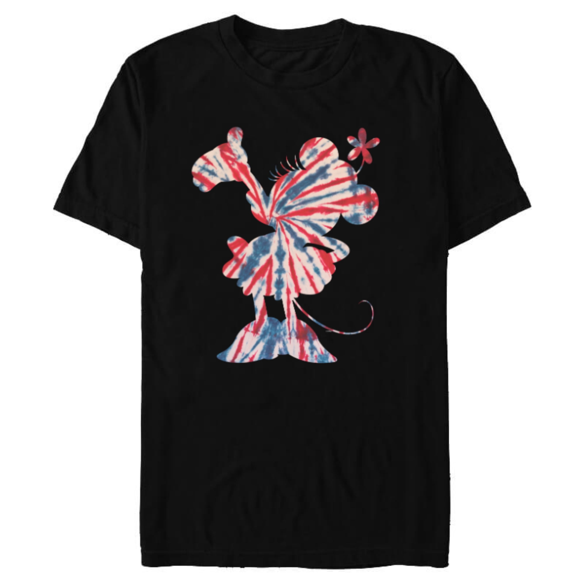 Disney Minnie Mouse Red White Blue Tie Dye - Short Sleeve Blended T-Shirt for Adults ...