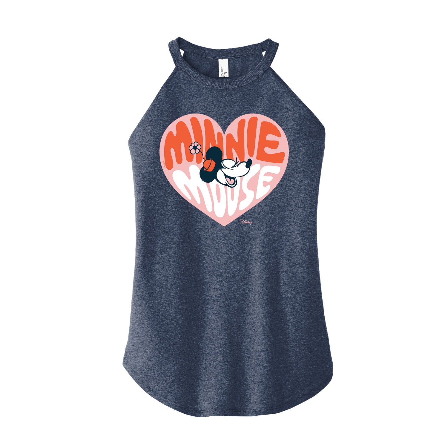 Disney - Minnie Mouse - Retro Heart - Juniors High Neck Tank Top ...