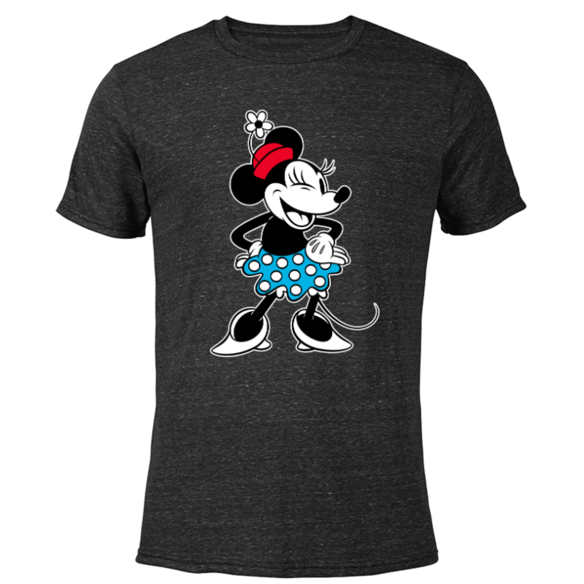 Disney Minnie Mouse Sassy Wink Black - Short Sleeve Blended T-Shirt for ...