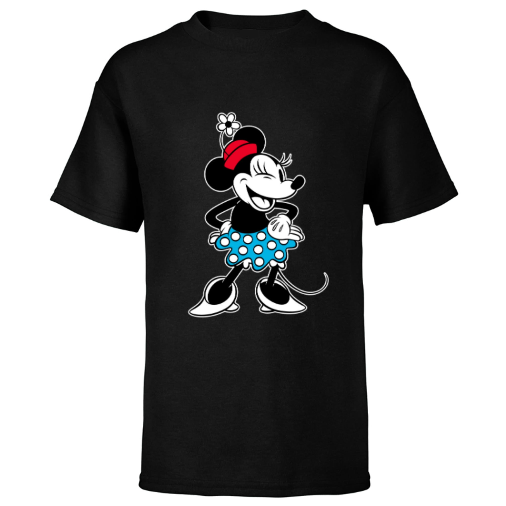 Disney Minnie Mouse Sassy Wink Black - Short Sleeve T-Shirt for Kids ...