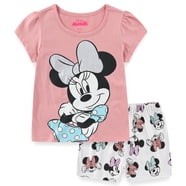 Disney Princess Belle, Ariel and Tiana Girls 2-Piece Ruffle Hem Short ...