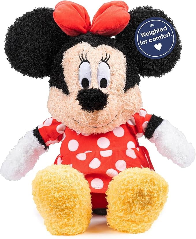 Disney Minnie Mouse Soft & Fuzzy 2.5 lbs Weighted Pillow Buddy ...
