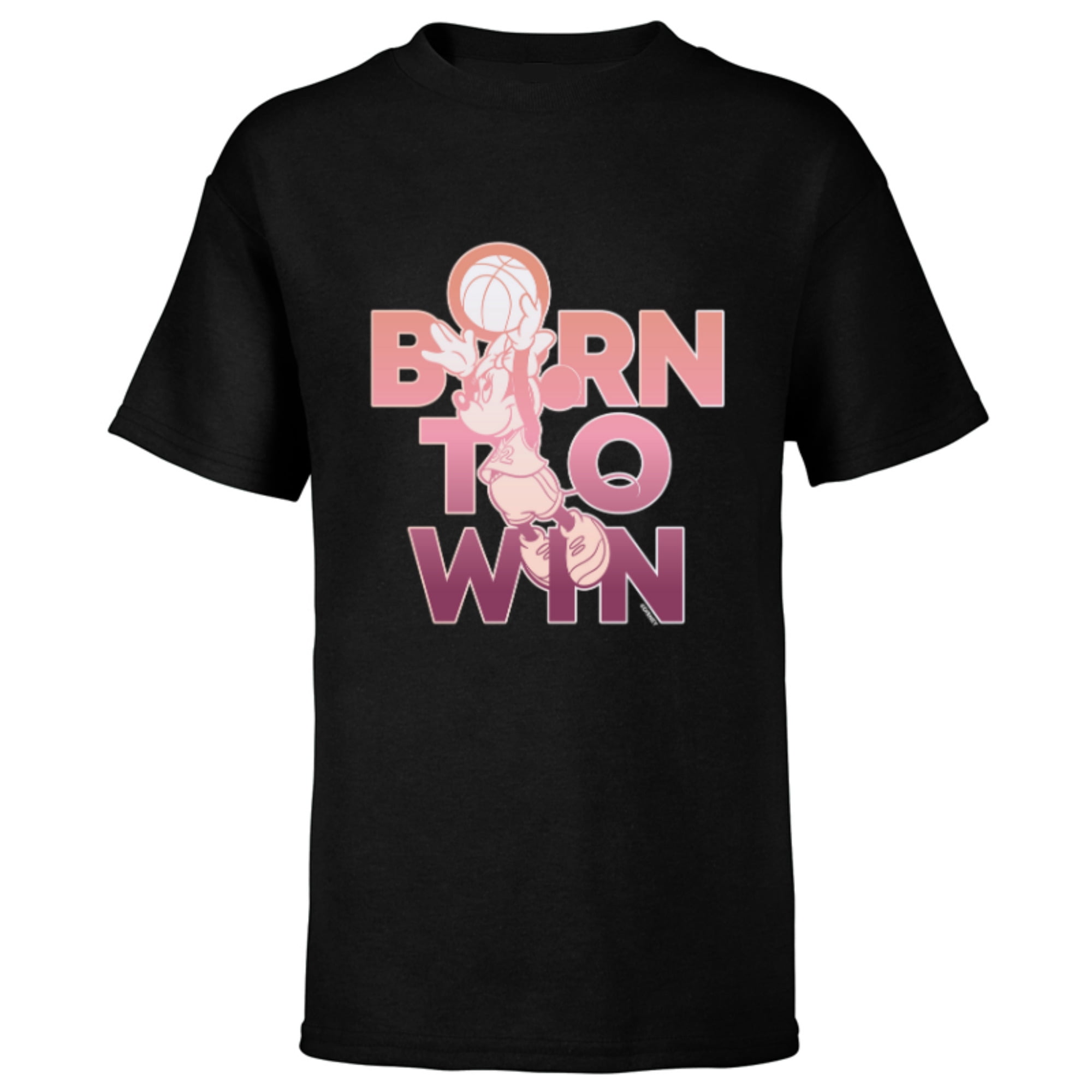 Disney Minnie Mouse Sports Basketball Dunk Born to Win - Short Sleeve T ...