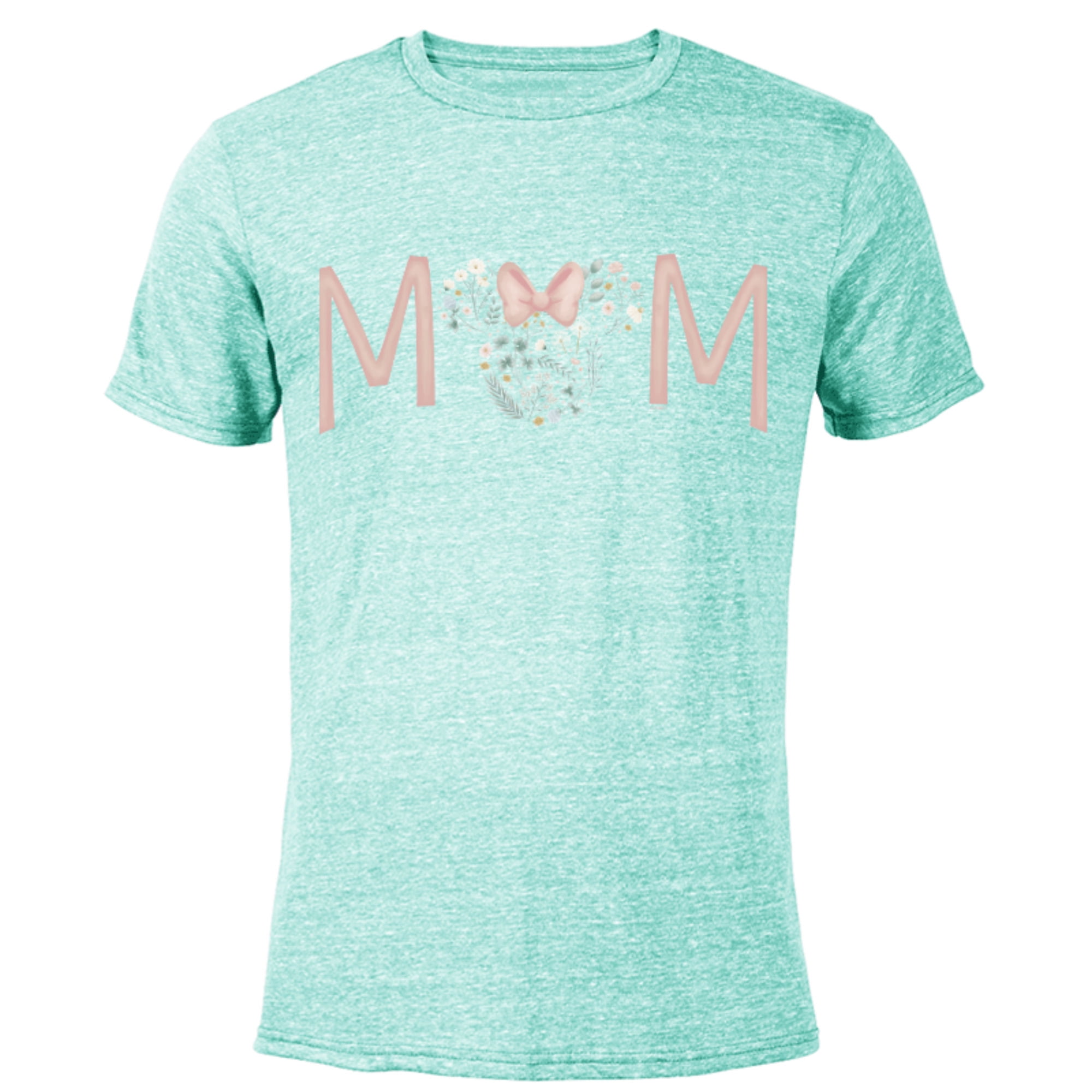 Disney Minnie Mouse Spring Florals Mom - Short Sleeve Blended T-Shirt ...