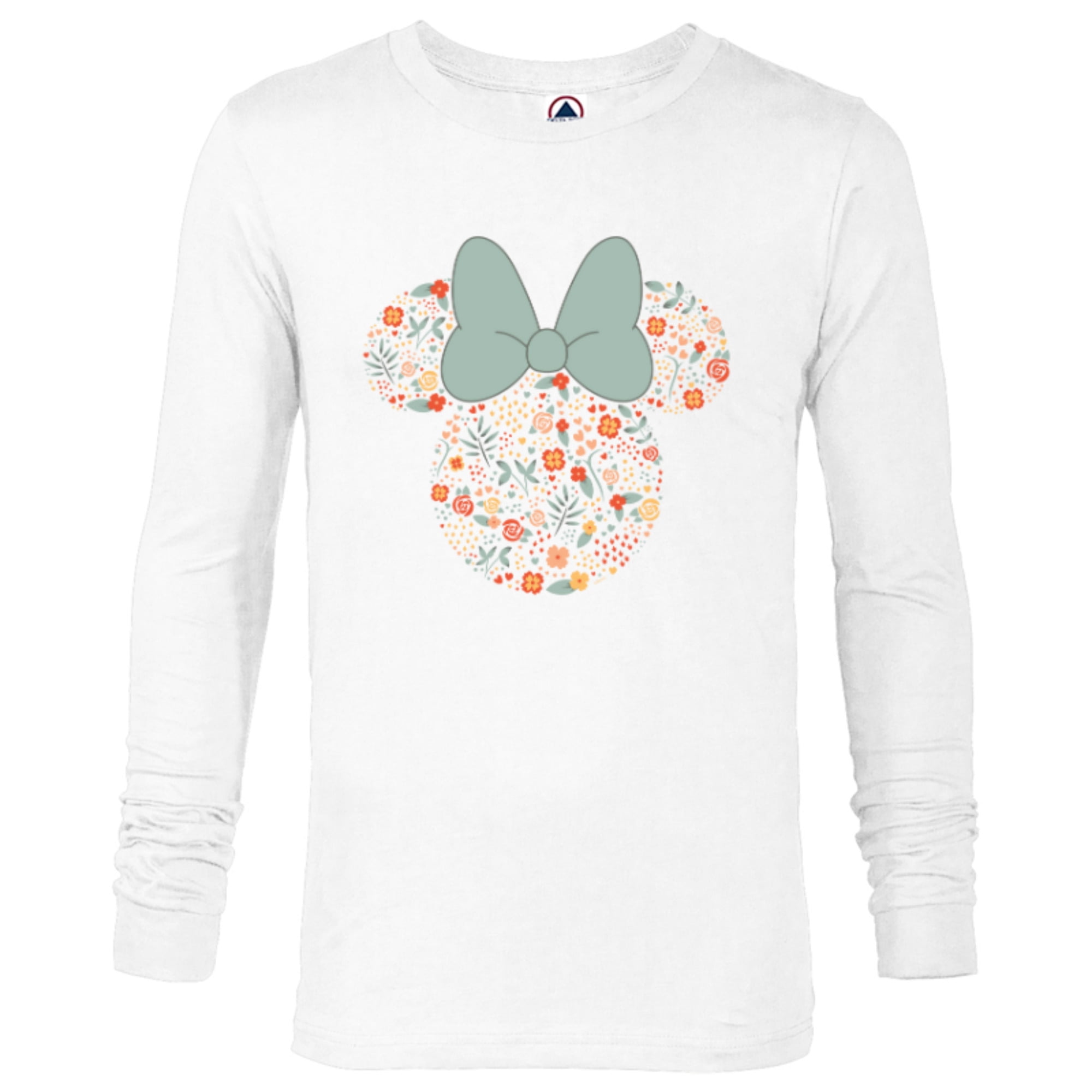 Disney Minnie Mouse Spring Head Icon with Bow Springtime - Long Sleeve ...