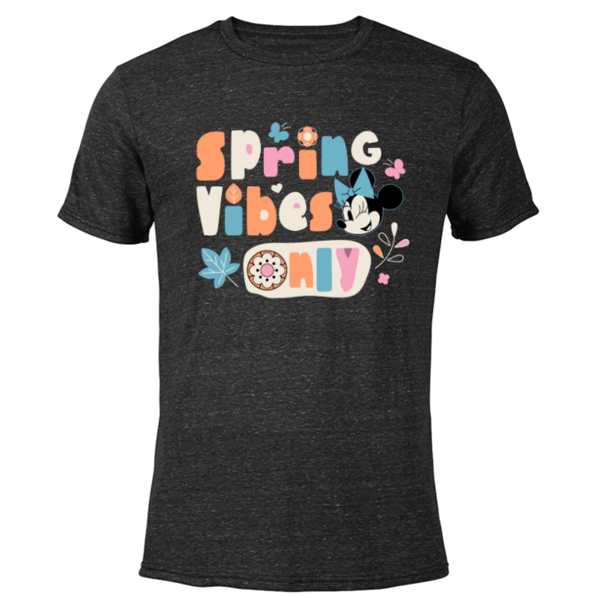 Disney Minnie Mouse Spring Vibes Only Springtime - Short Sleeve Blended ...