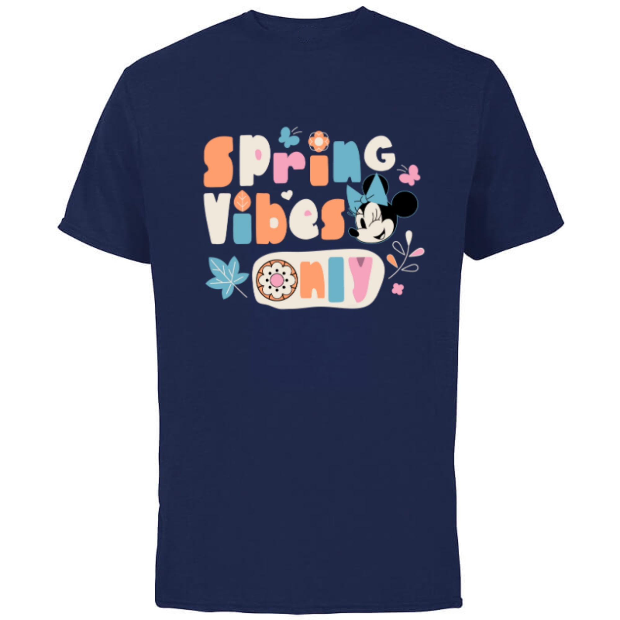 Disney Minnie Mouse Spring Vibes Only Springtime - Short Sleeve Cotton ...