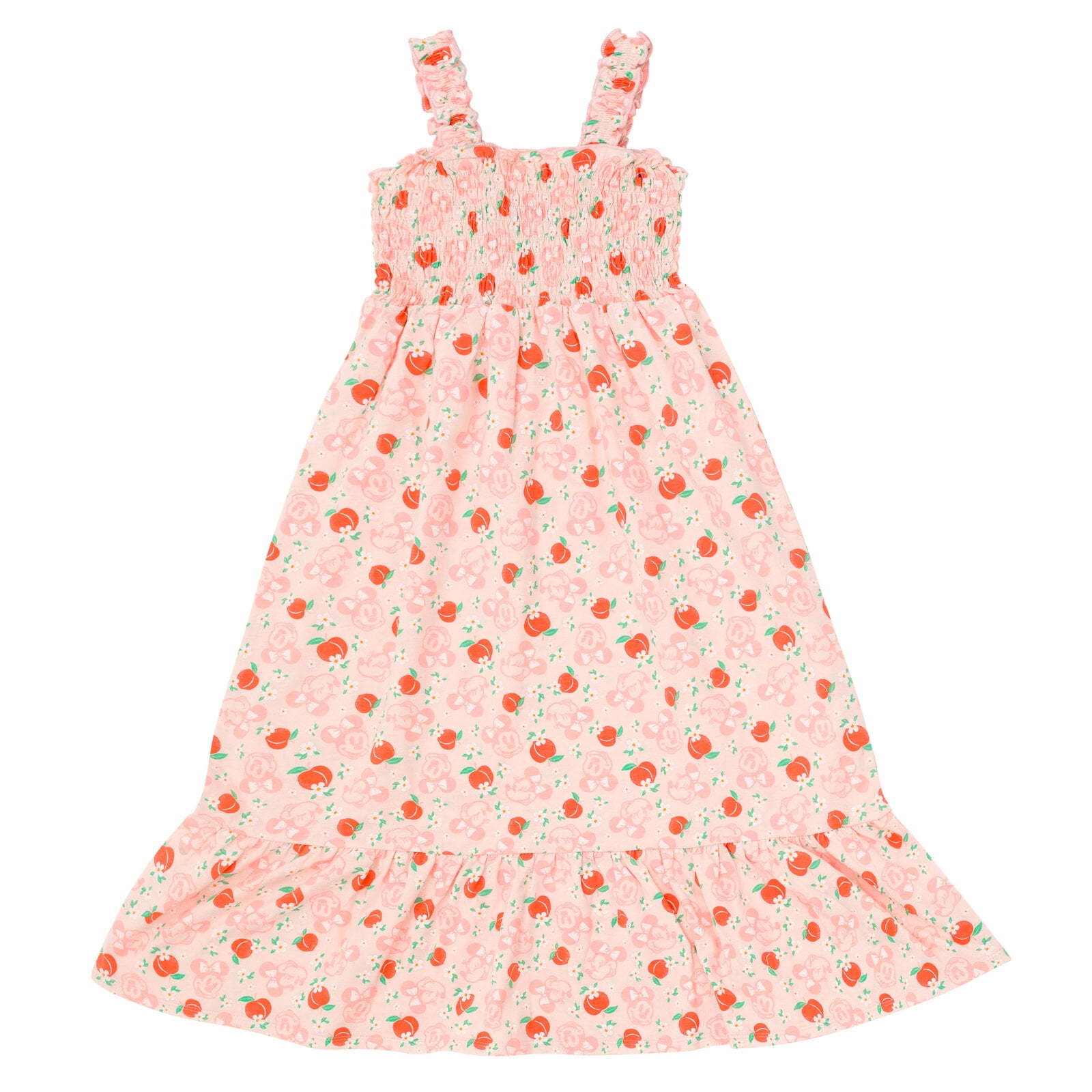 Disney Minnie Mouse Square Neck Smocked Dress Toddler to Big Kid ...