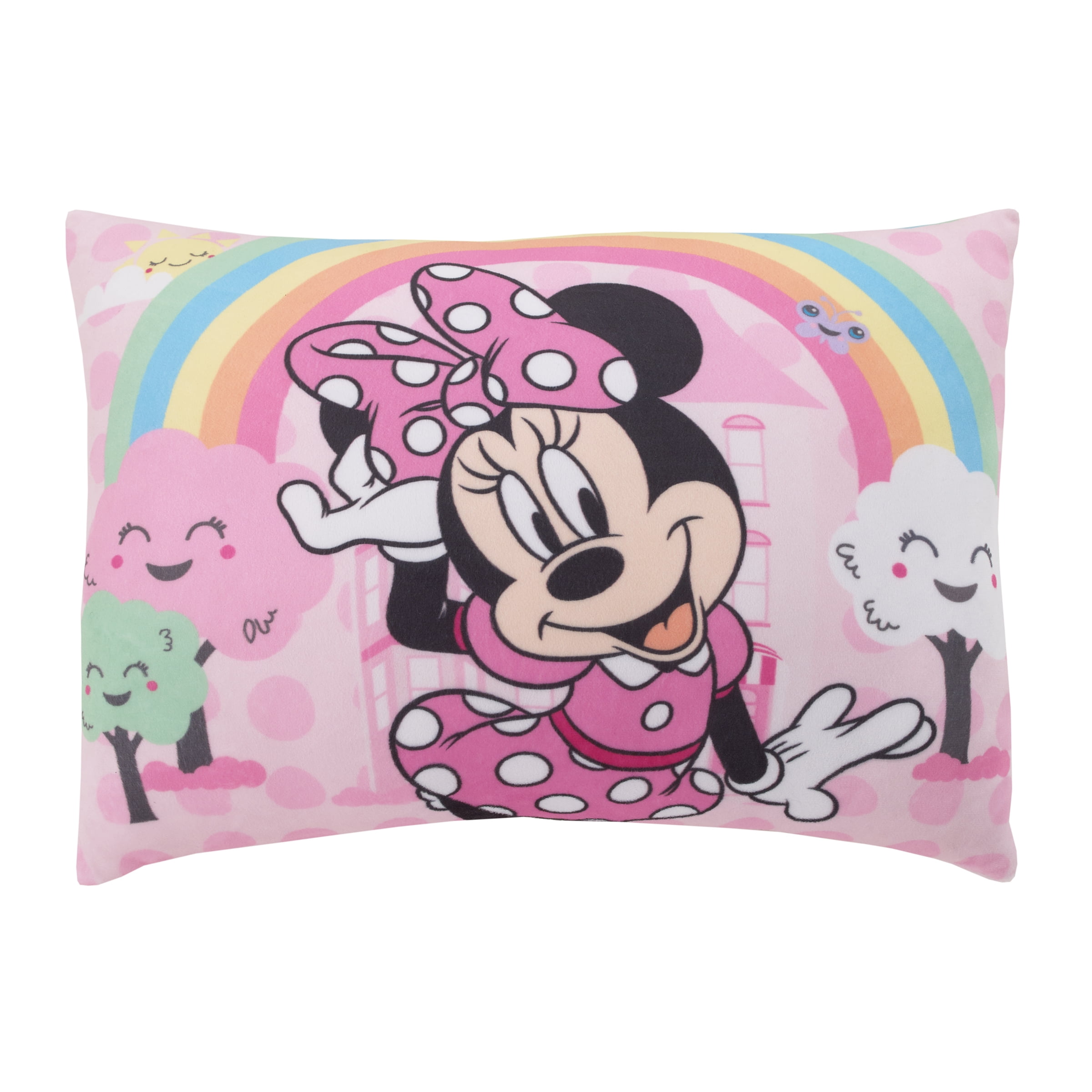 Disney Minnie Mouse Squishy Toddler Pillow, 12"x15", Pink, Rectangular ...
