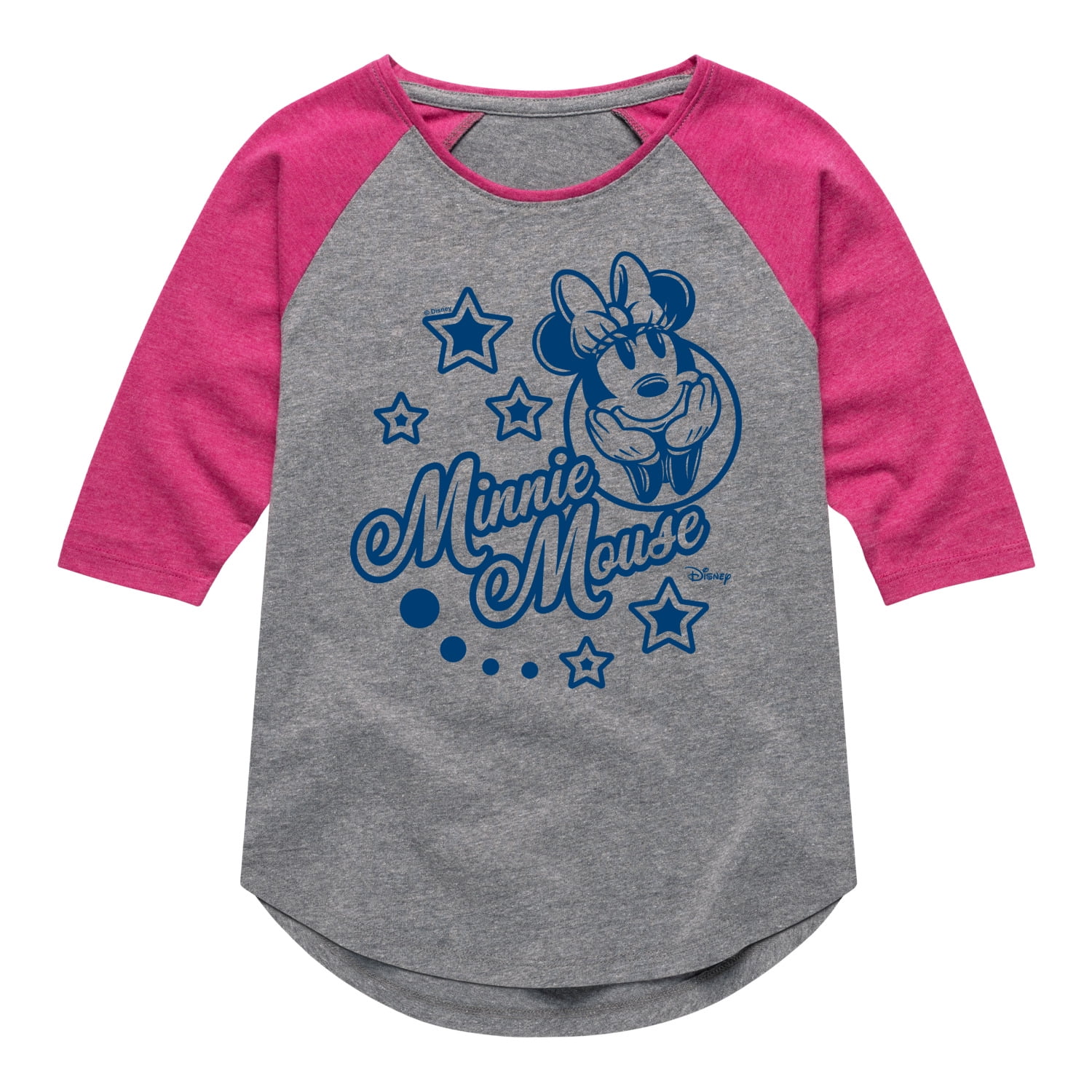 Disney - Minnie Mouse Stars - Toddler & Youth Girls Raglan Graphic T ...