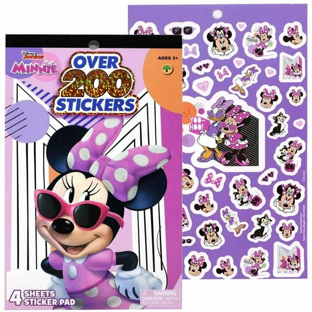Disney's Kids Character Minnie Mouse Sticker Book with Over 200 Vibrant ...
