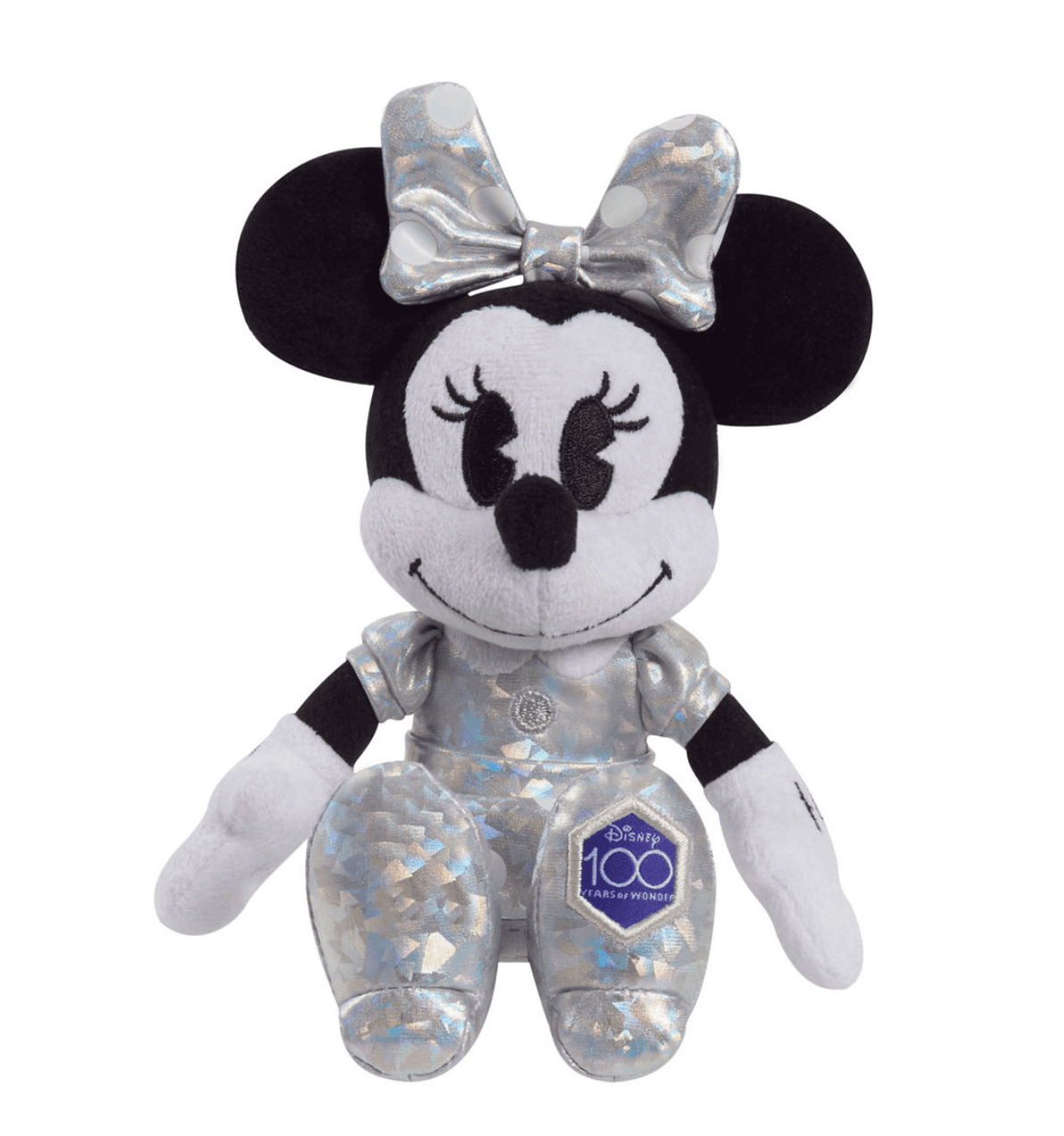 Minnie Mouse Stuffed Animals, Platinum Plush Toy, 8 inch, Disney100 ...