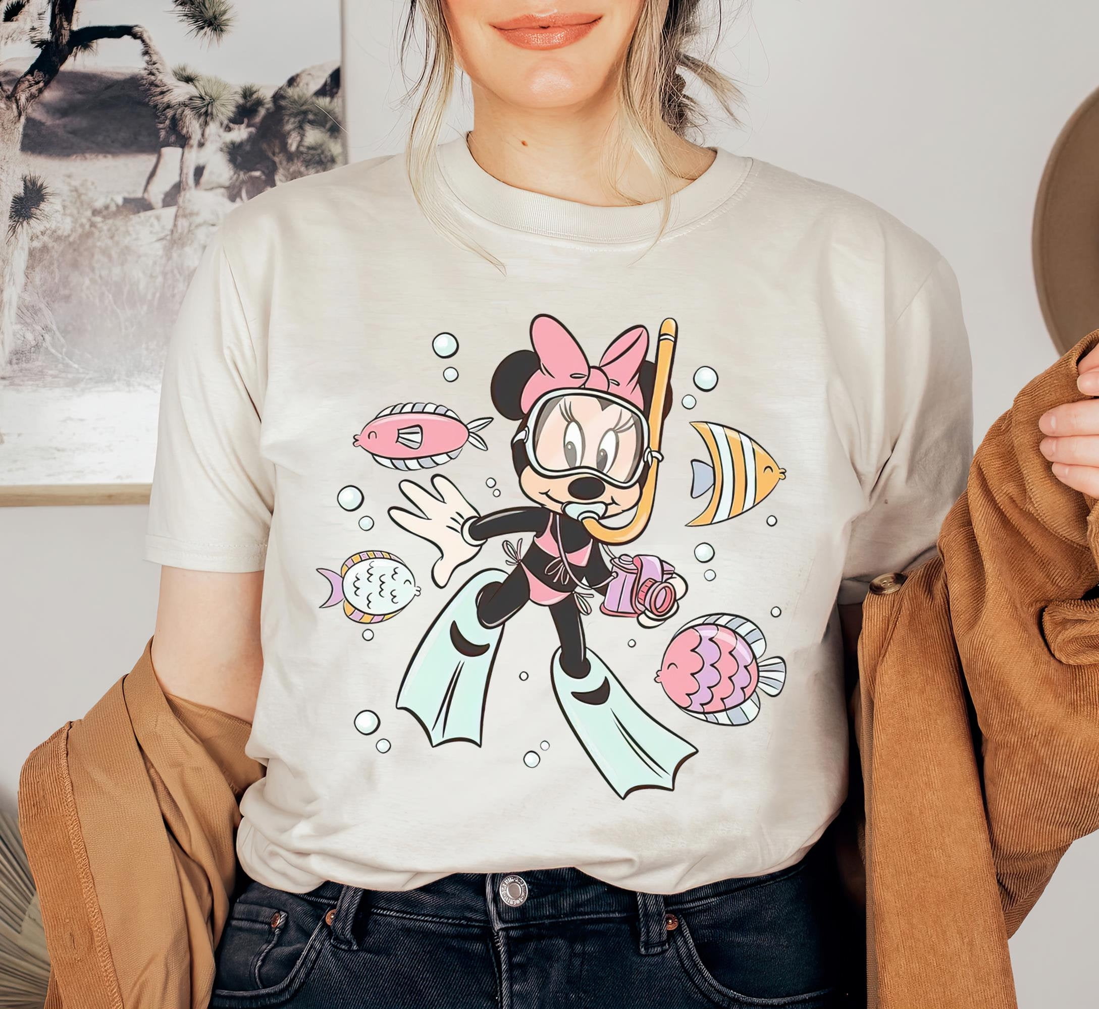 Disney Minnie Mouse Summer Shirt, Minnie Under Sea T-shirt, Mickey And ...