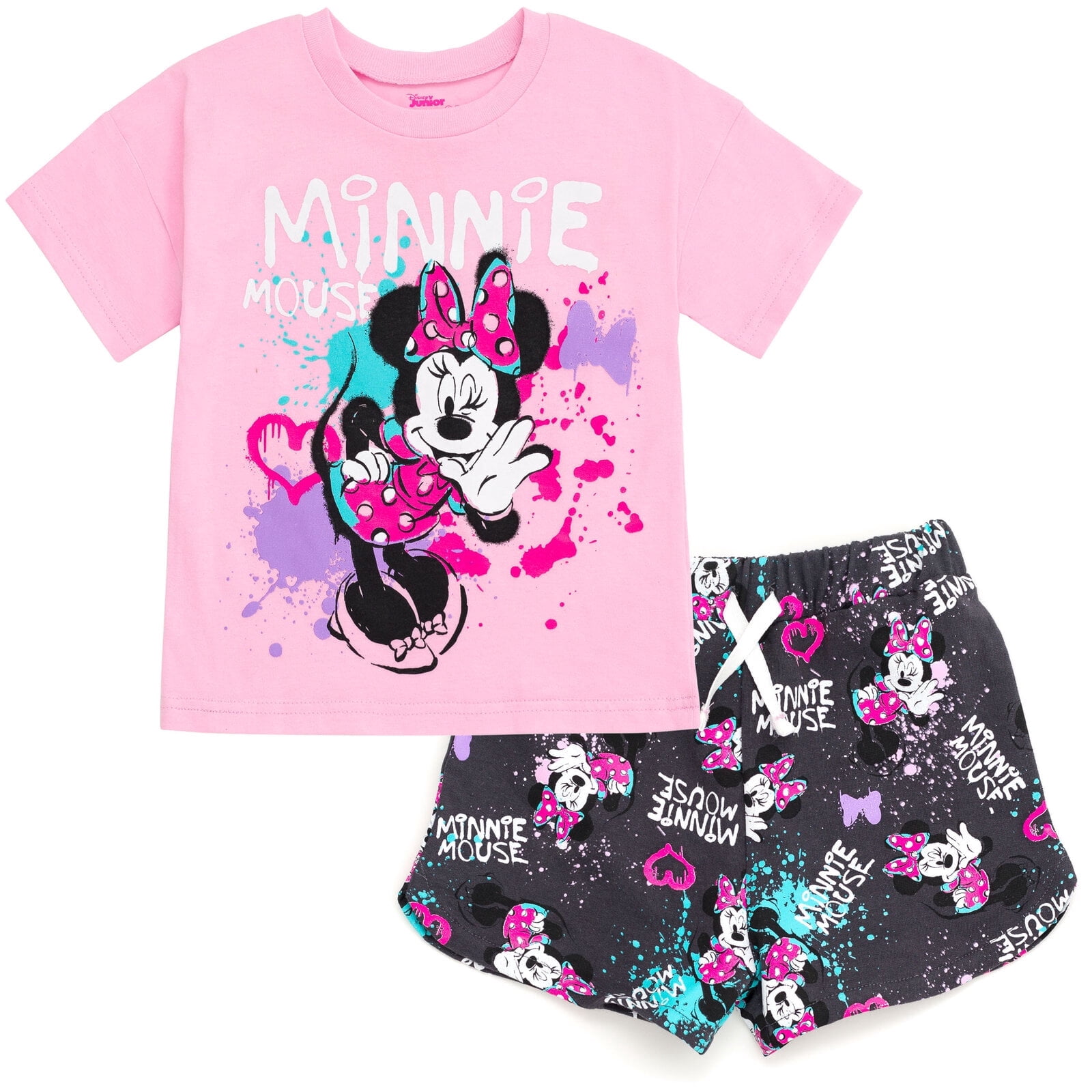 Disney Minnie Mouse Clothes: T-Shirt and French Terry Shorts Outfit Set ...
