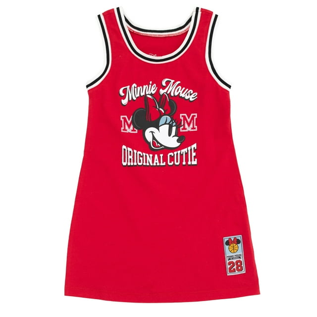 Disney Minnie Mouse Tank Jersey Dress Toddler to Big Kid - Walmart.com