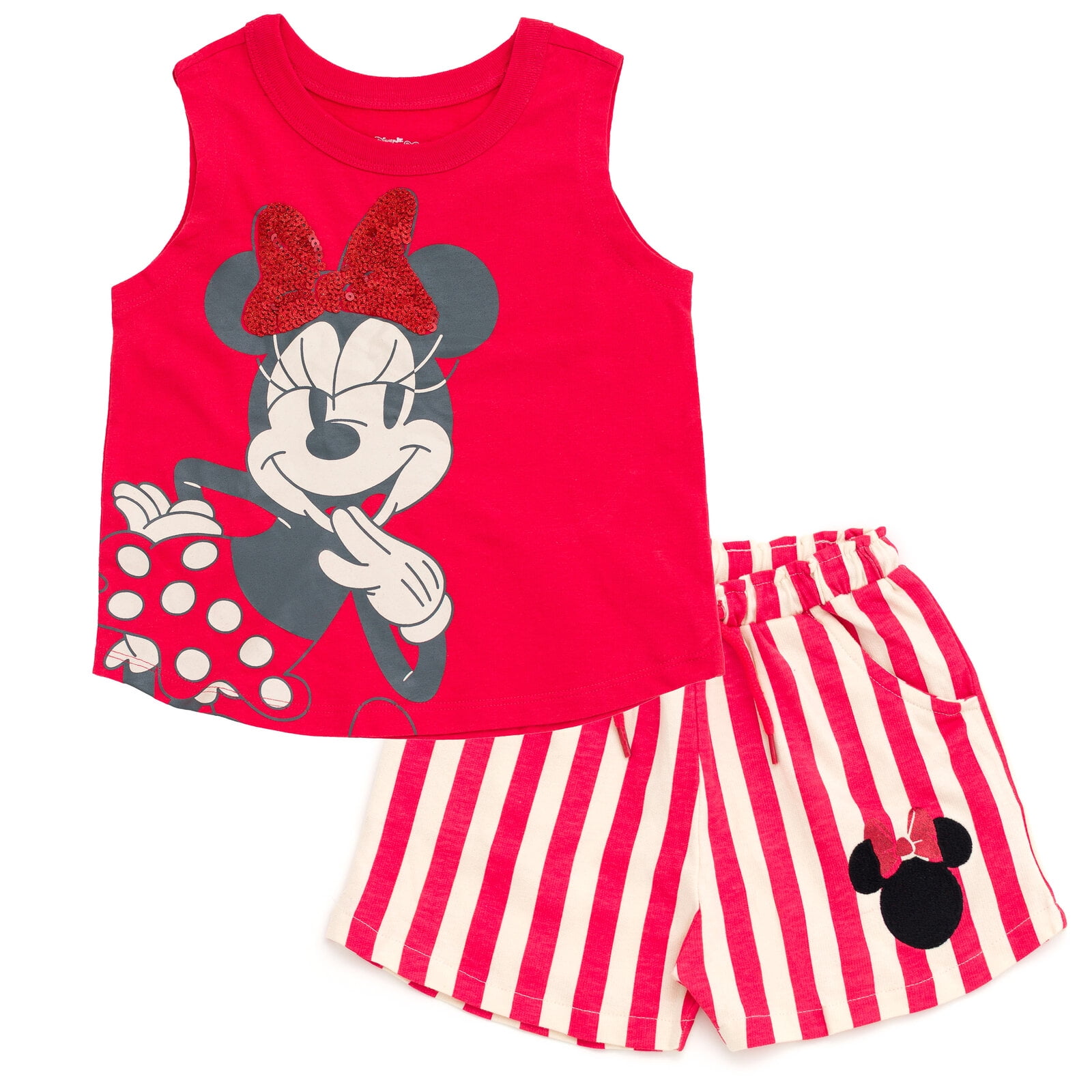 Disney Minnie Mouse Tank Top and French Terry Shorts Outfit Set Toddler ...