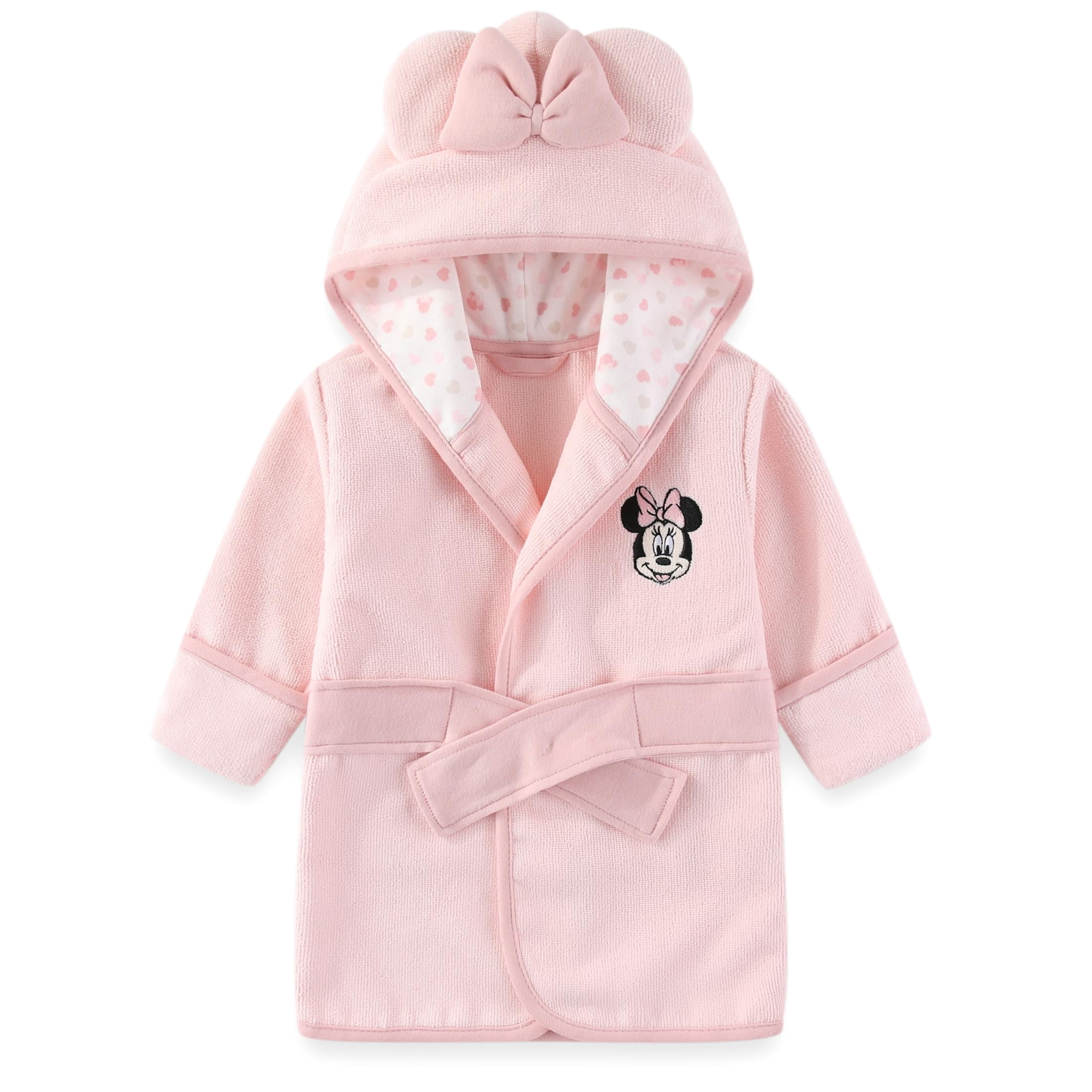 Disney Minnie Mouse Terry Hooded Towel Bathrobe with Ears (Baby Girls ...