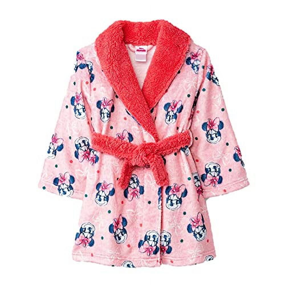 Disney Minnie Mouse Toddler Girls Bathrobe Robe Pajamas Pink (4t/5t ...