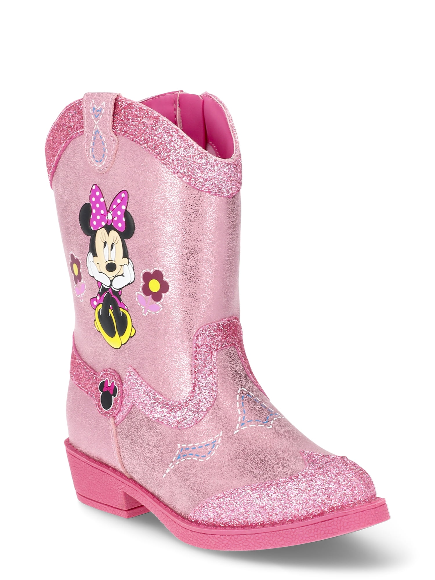Disney Minnie Mouse Toddler Girls Cowgirl Boots - Walmart.com