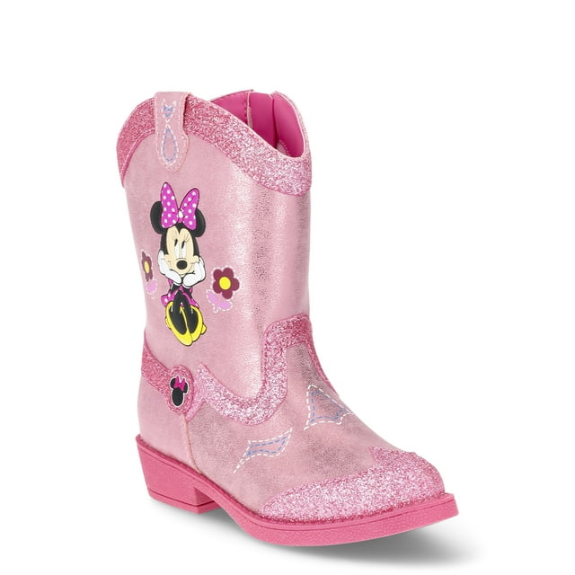 Disney Minnie Mouse Toddler Girls Cowgirl Boots - Walmart.com