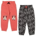 Disney Minnie Mouse Toddler Girls Fleece 2 Pack Jogger Pants Toddler to ...