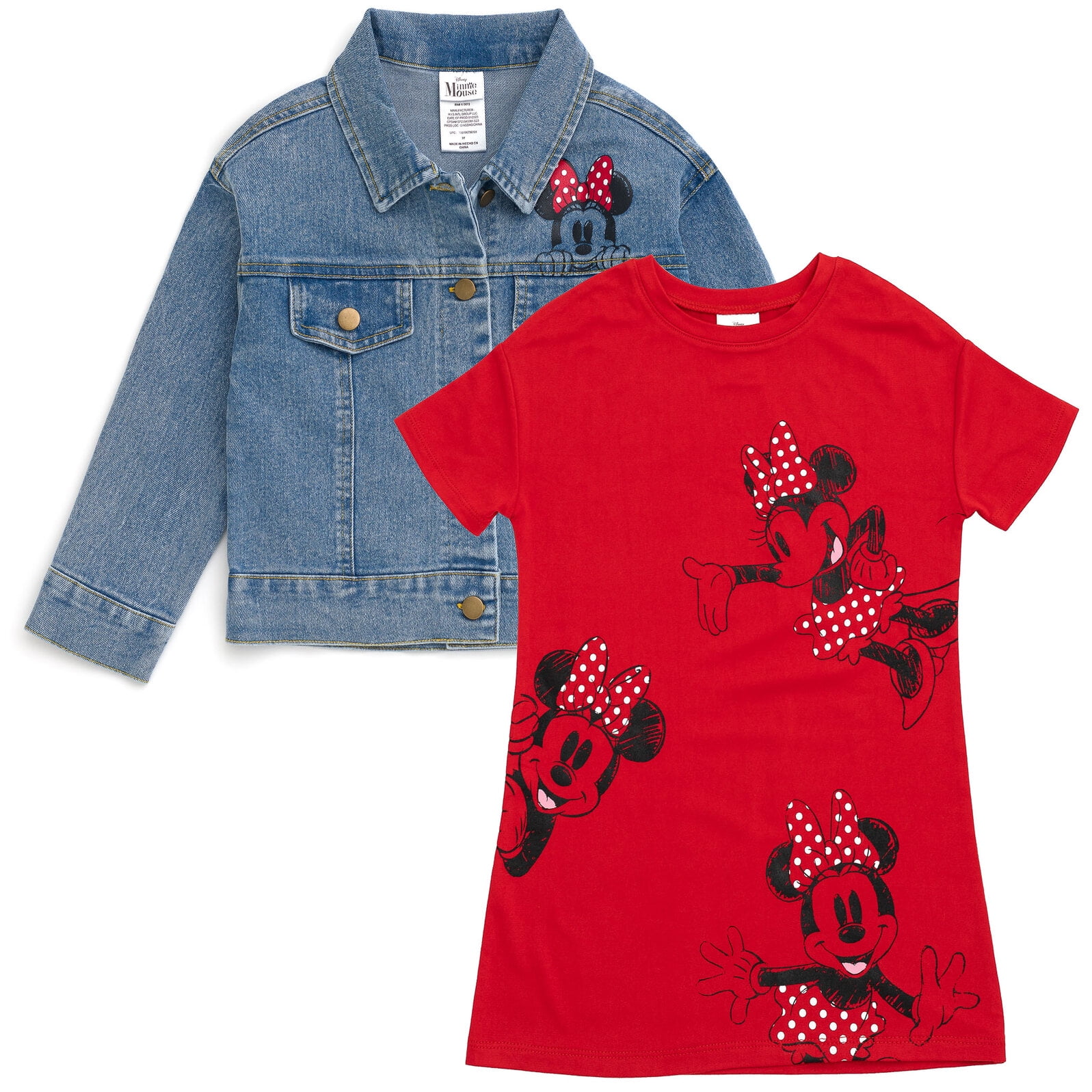 Disney Minnie Mouse Toddler Girls Jacket and Dress Toddler to Big Kid ...
